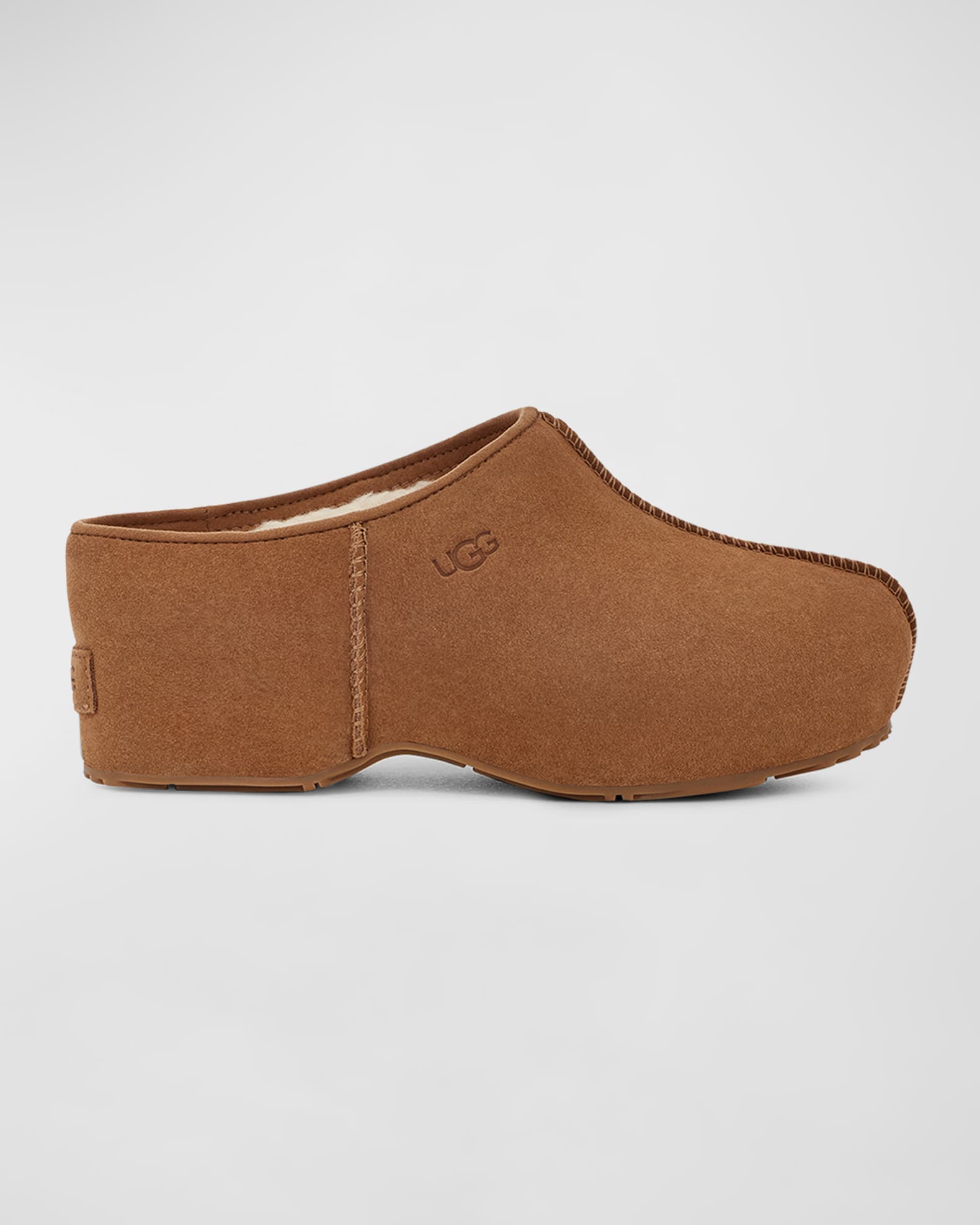 UGG Cottage Suede Wool Slide Clogs | Neiman Marcus