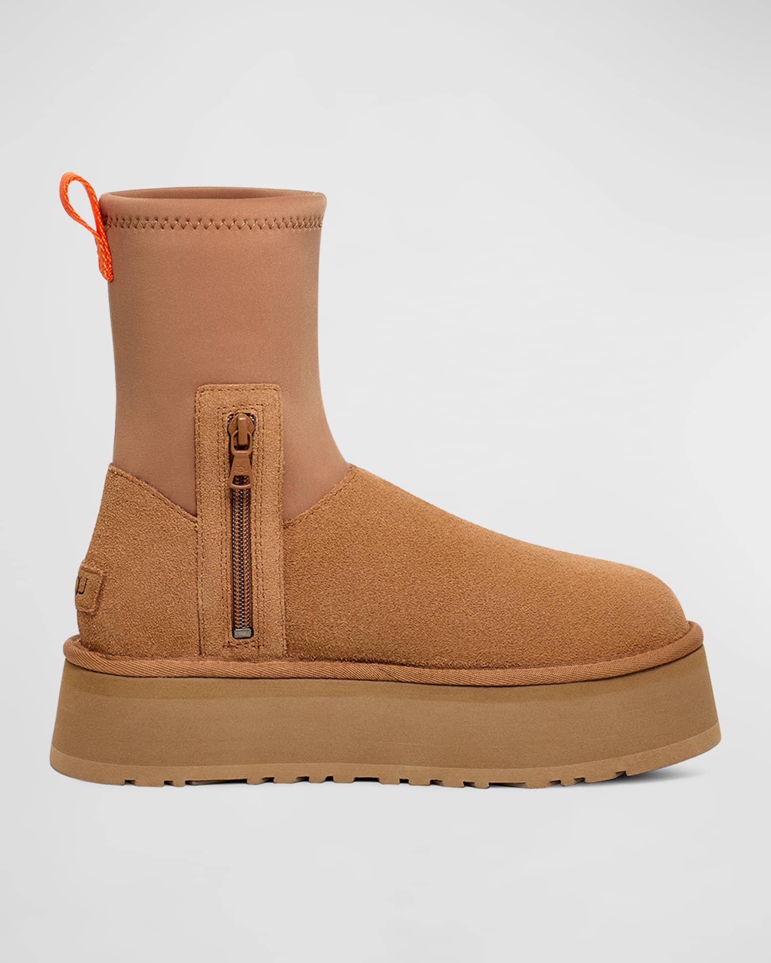 UGG Dipper Classic Suede Zip Boots | Neiman Marcus