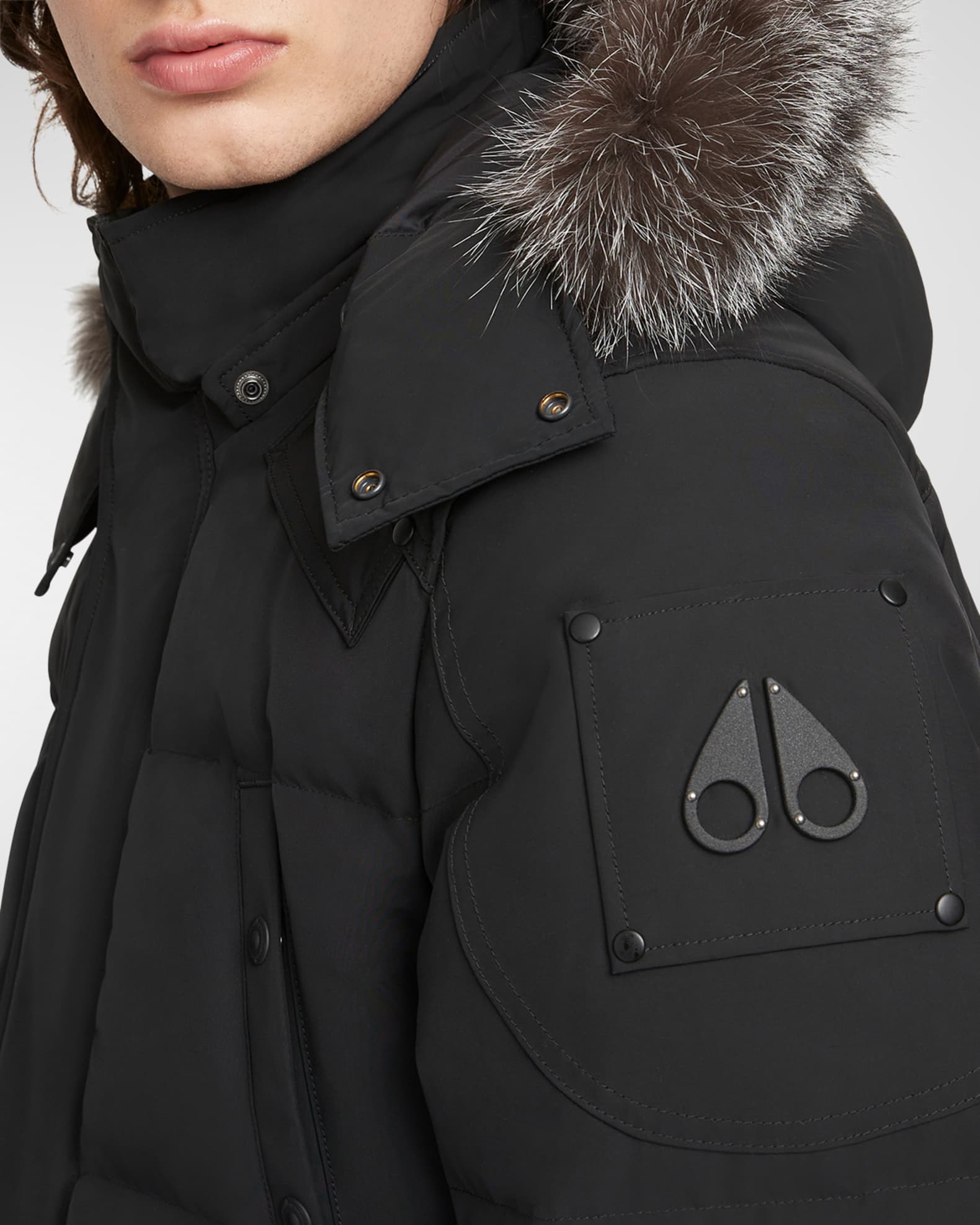 Moose Knuckles Men's Big Ridge Parka with Shearling Hood | Neiman Marcus