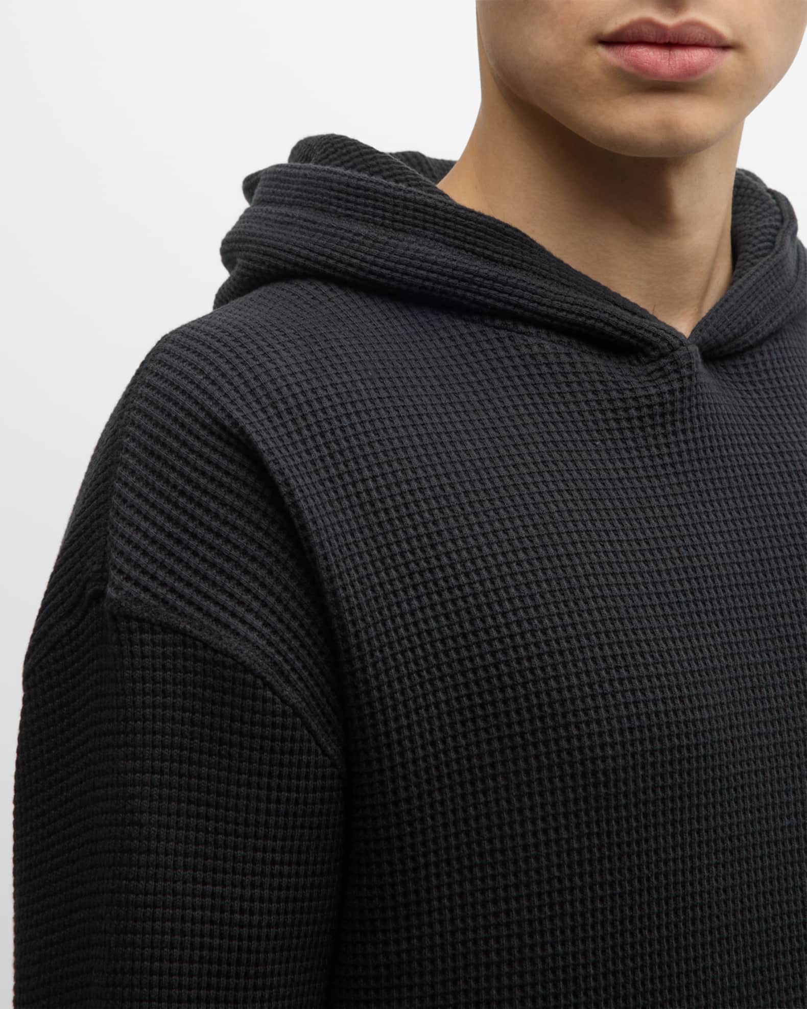 FRAME Men's Waffle Textured Hoodie | Neiman Marcus