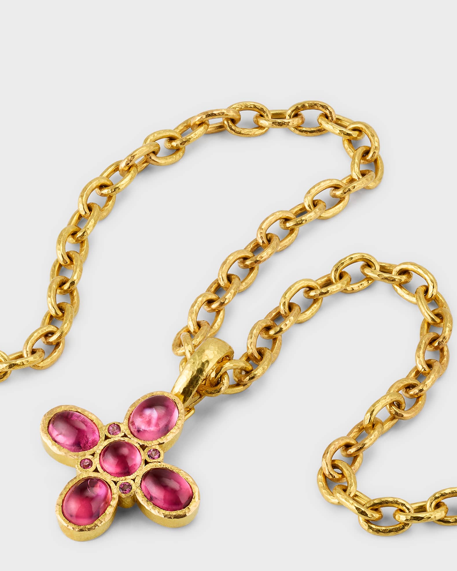 Elizabeth Locke 19K Pink Tourmaline Clover Pendant | Neiman Marcus