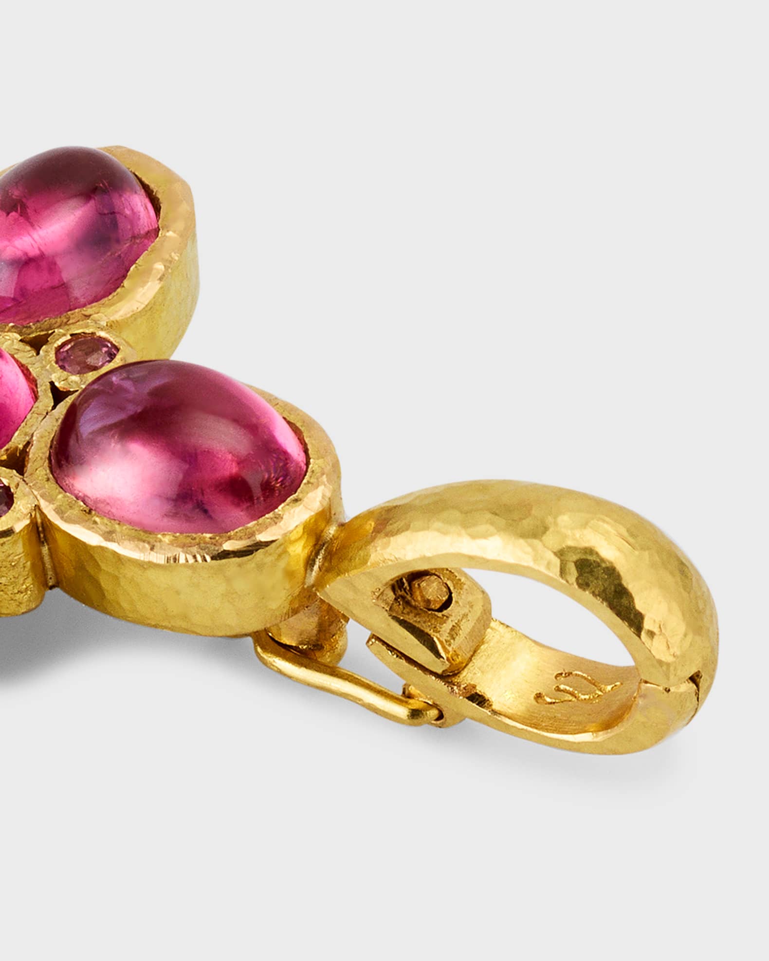 Elizabeth Locke 19K Pink Tourmaline Clover Pendant | Neiman Marcus
