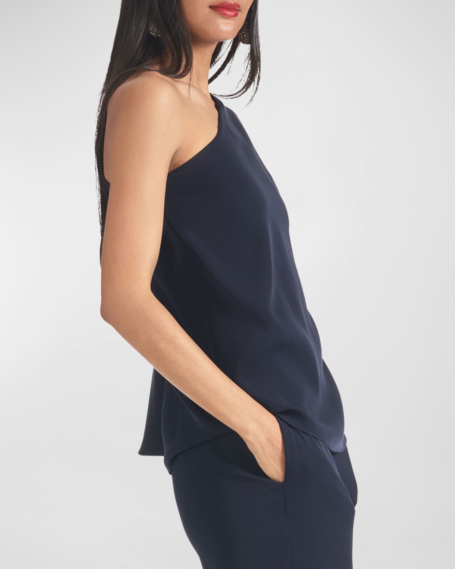 Sachin & Babi Morgan One-Shoulder Crepe Top | Neiman Marcus