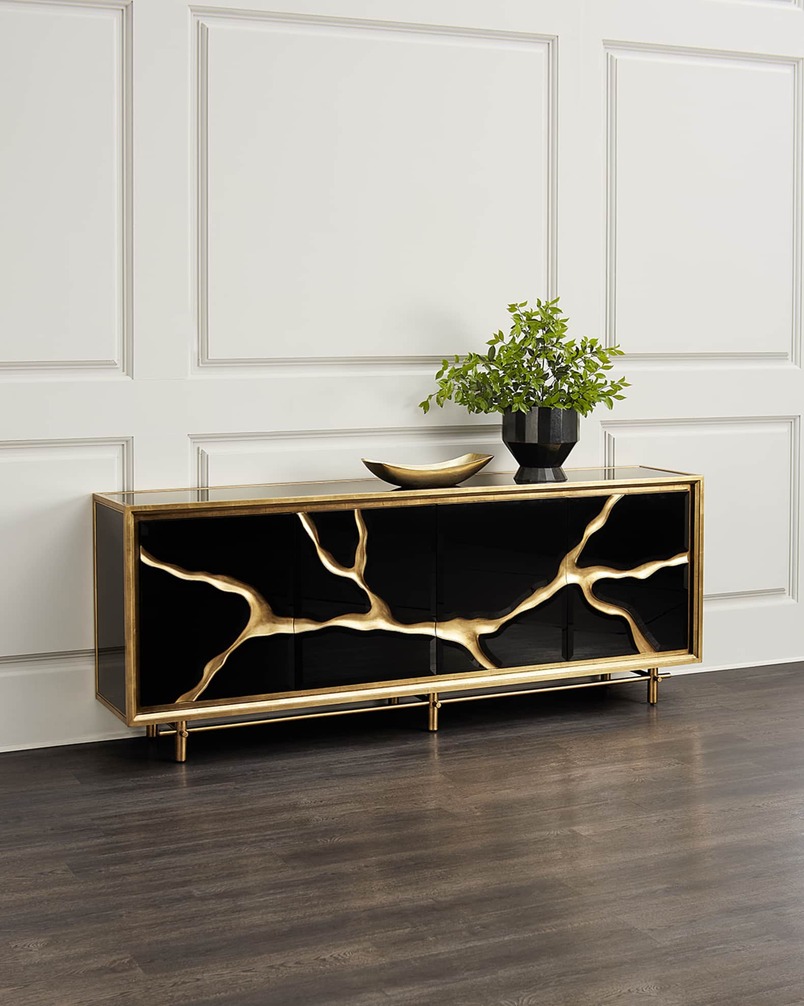 John-Richard Collection Ravine Black Credenza | Neiman Marcus