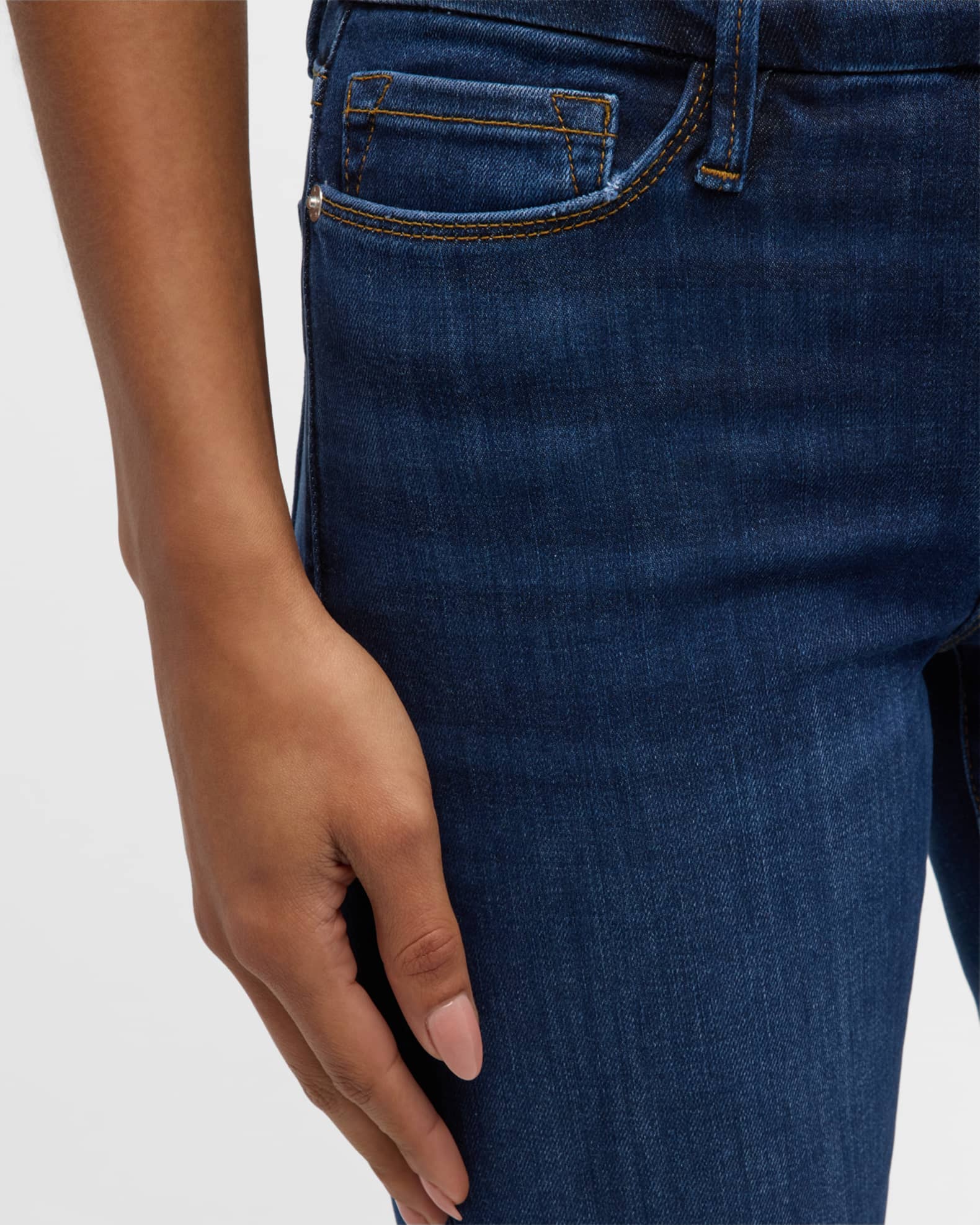 FRAME Le Crop Mini Boot Raw Stagger Jeans | Neiman Marcus