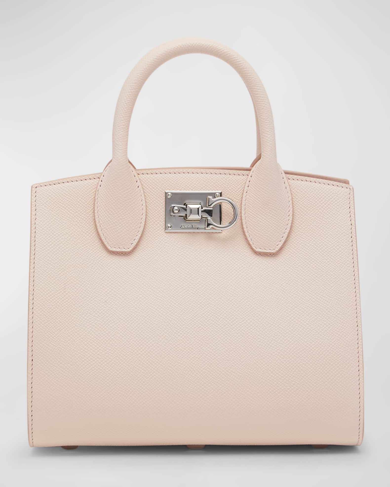 Ferragamo Studio Box Mini Leather Top-Handle Bag | Neiman Marcus