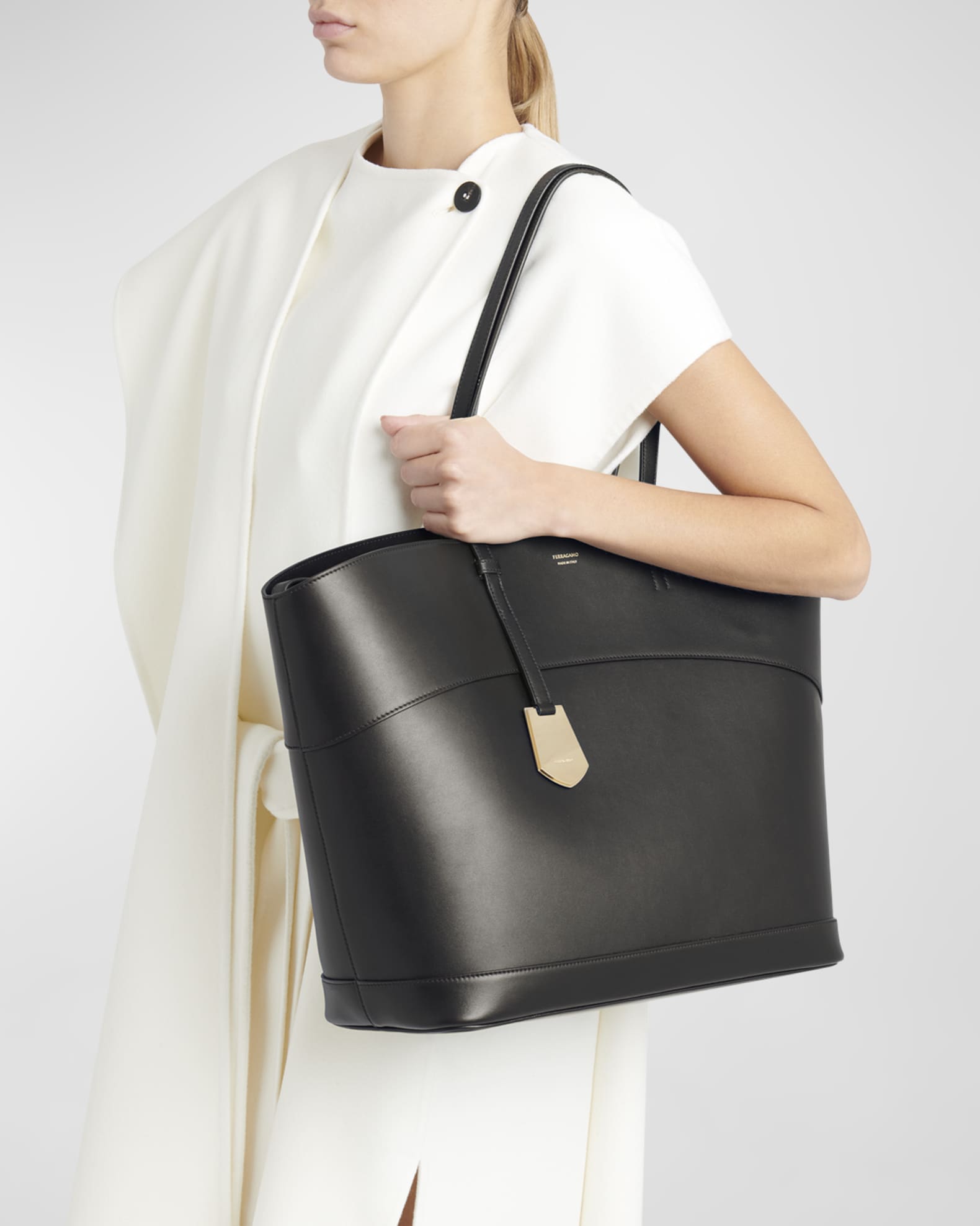 Ferragamo Charming Medium Leather Tote Bag | Neiman Marcus