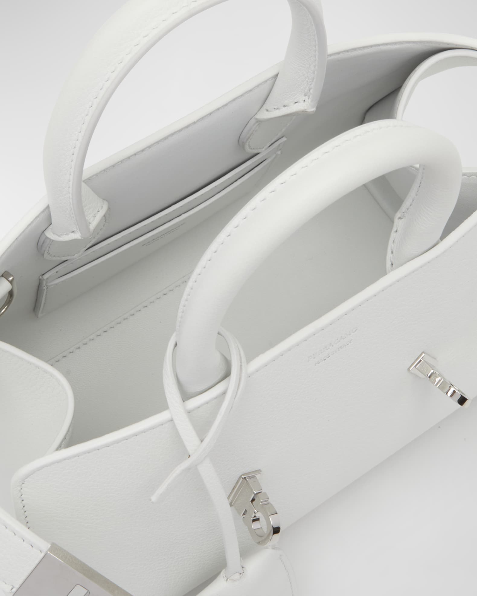 Ferragamo Mini Hug Leather Top-Handle Bag | Neiman Marcus