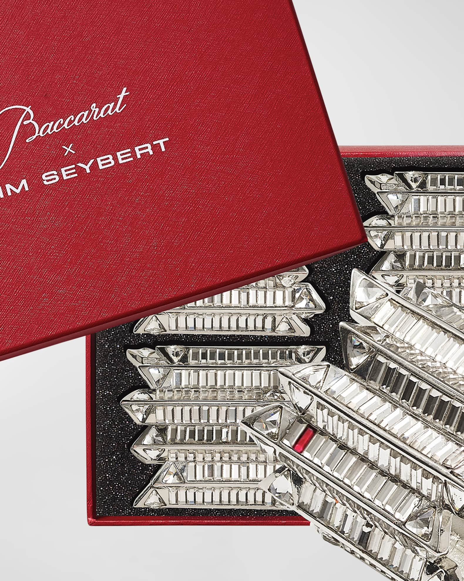 Baccarat x Kim Seybert Etoile Napkin Rings, Set of 4 | Neiman Marcus