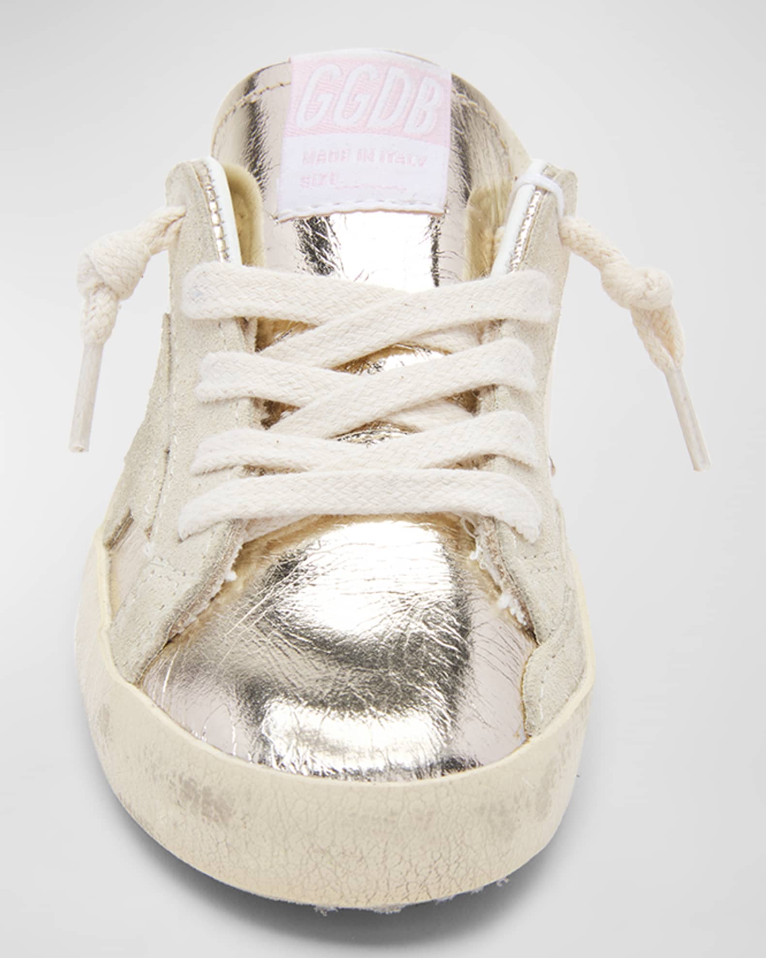Golden Goose Girl's Superstar Metallic Low-Top Sneakers, Kids | Neiman ...