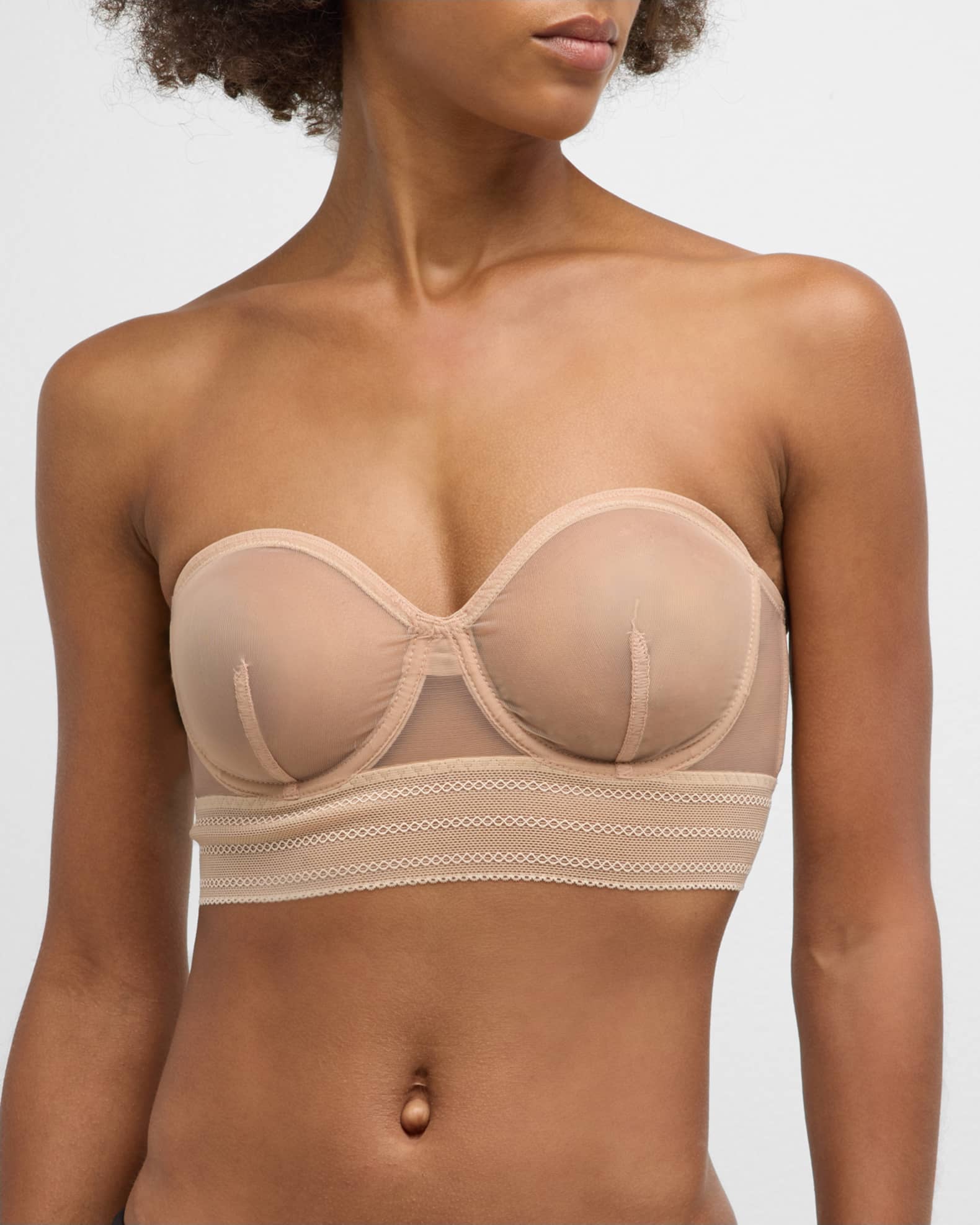 Else Bare Sheer Strapless Underwire Bra | Neiman Marcus