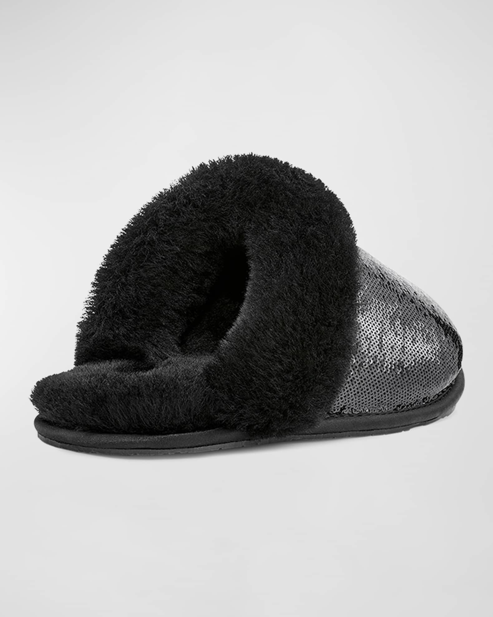 UGG Scuffette II Mirror Ball Shearling Flat Slippers | Neiman Marcus