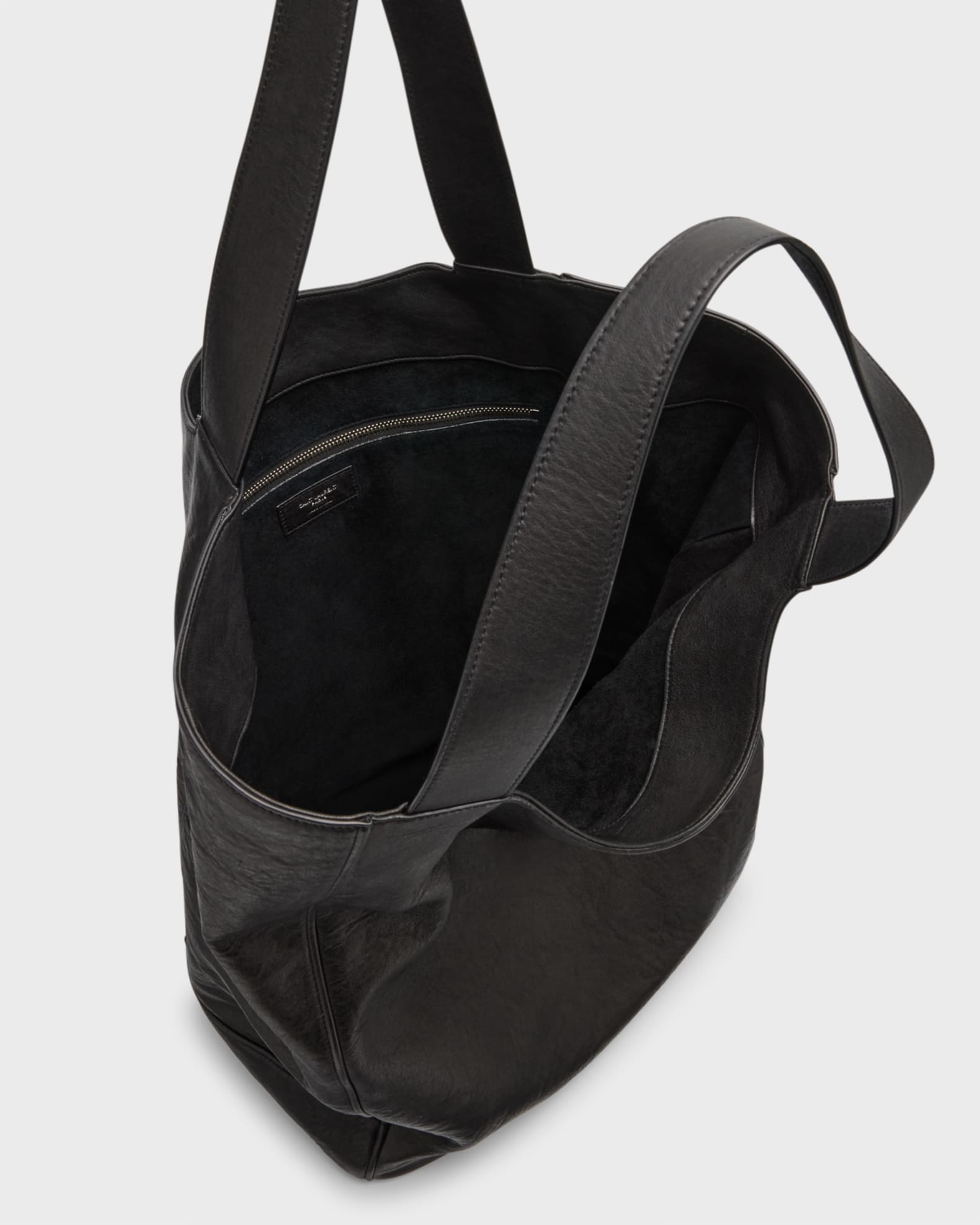 Saint Laurent Men's Grained Leather Maxi Tote Bag | Neiman Marcus