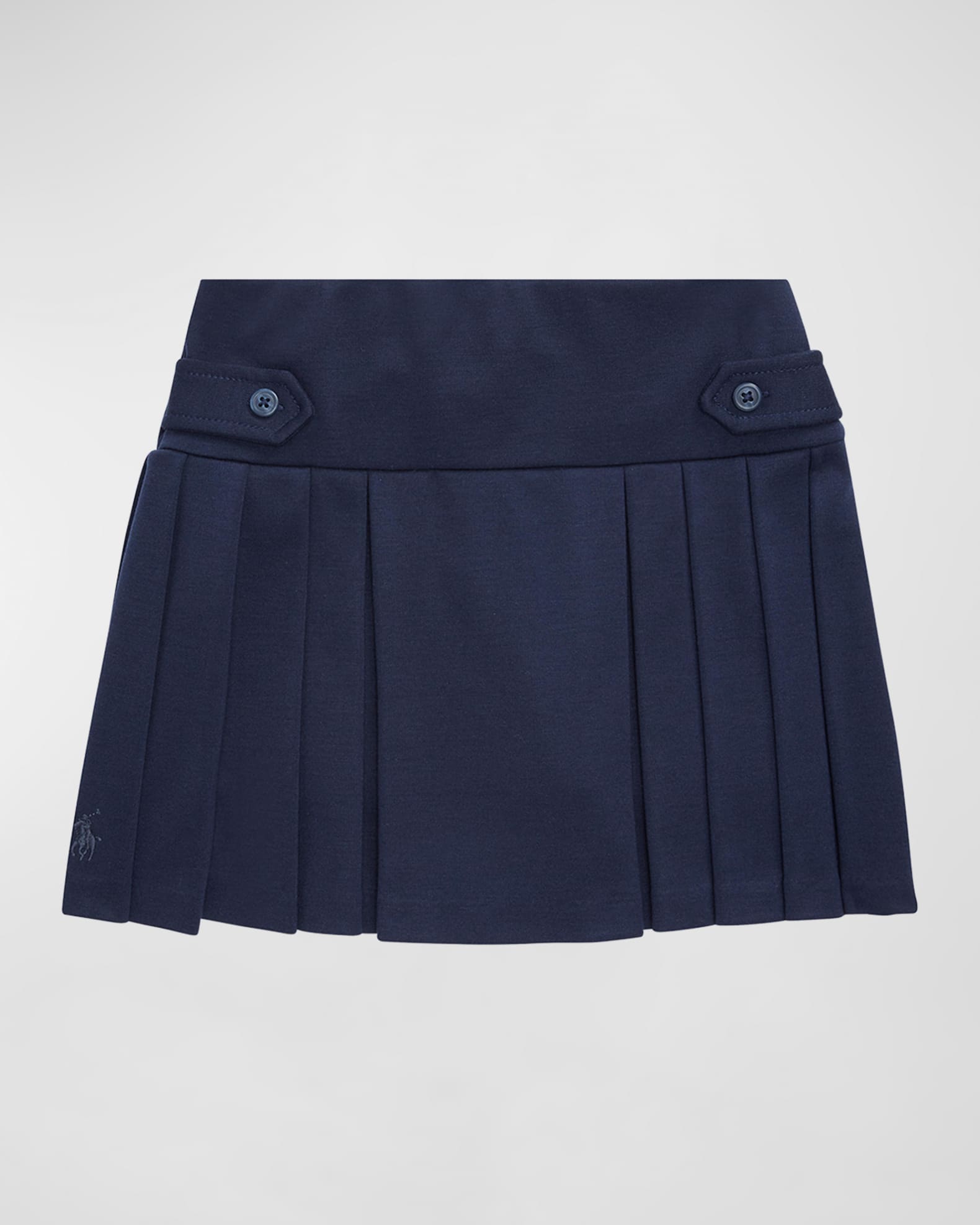Girl's Ponte Roma Pleated Skirt | Neiman Marcus