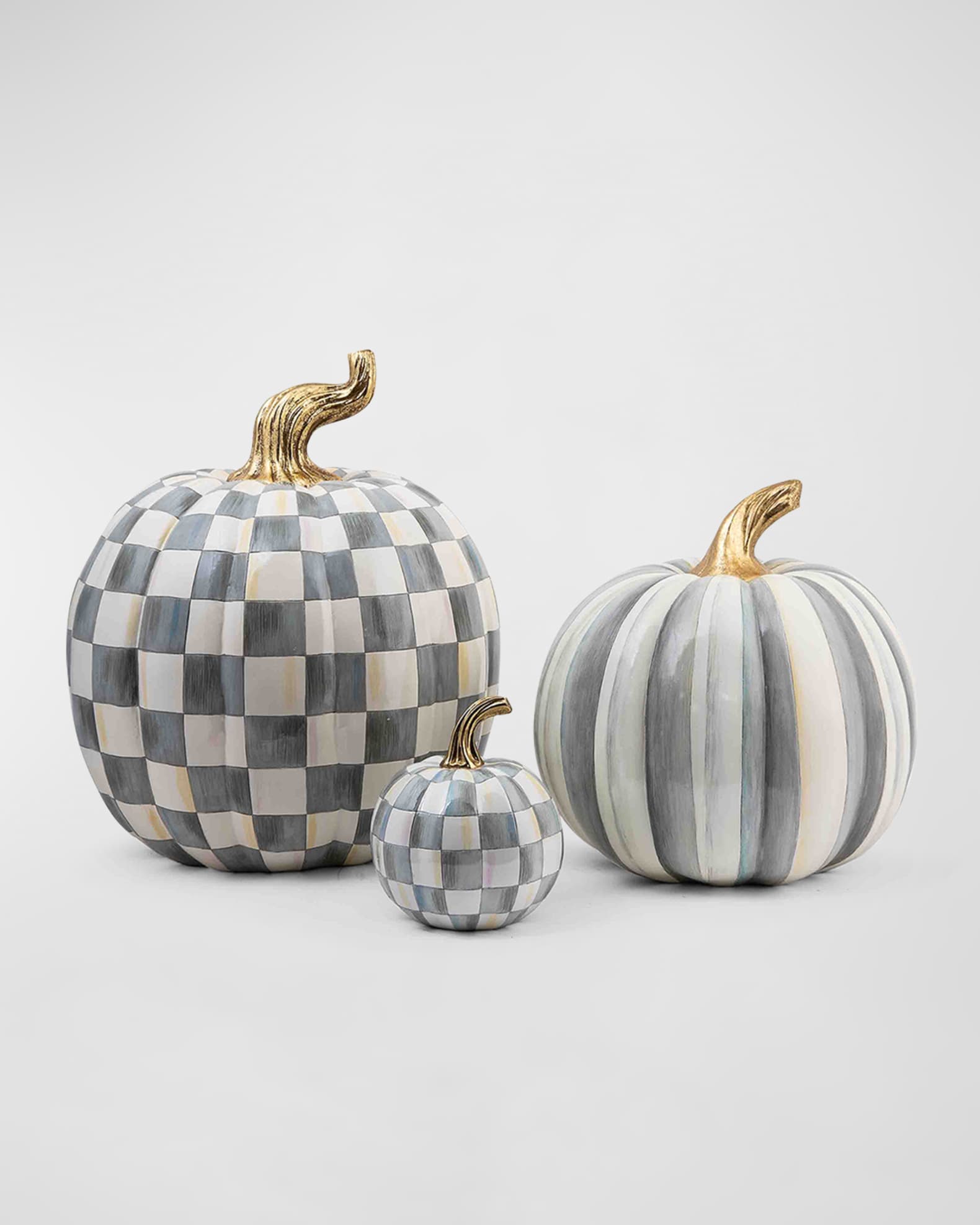 Sterling Check & Stripe Pumpkin Collection | Neiman Marcus