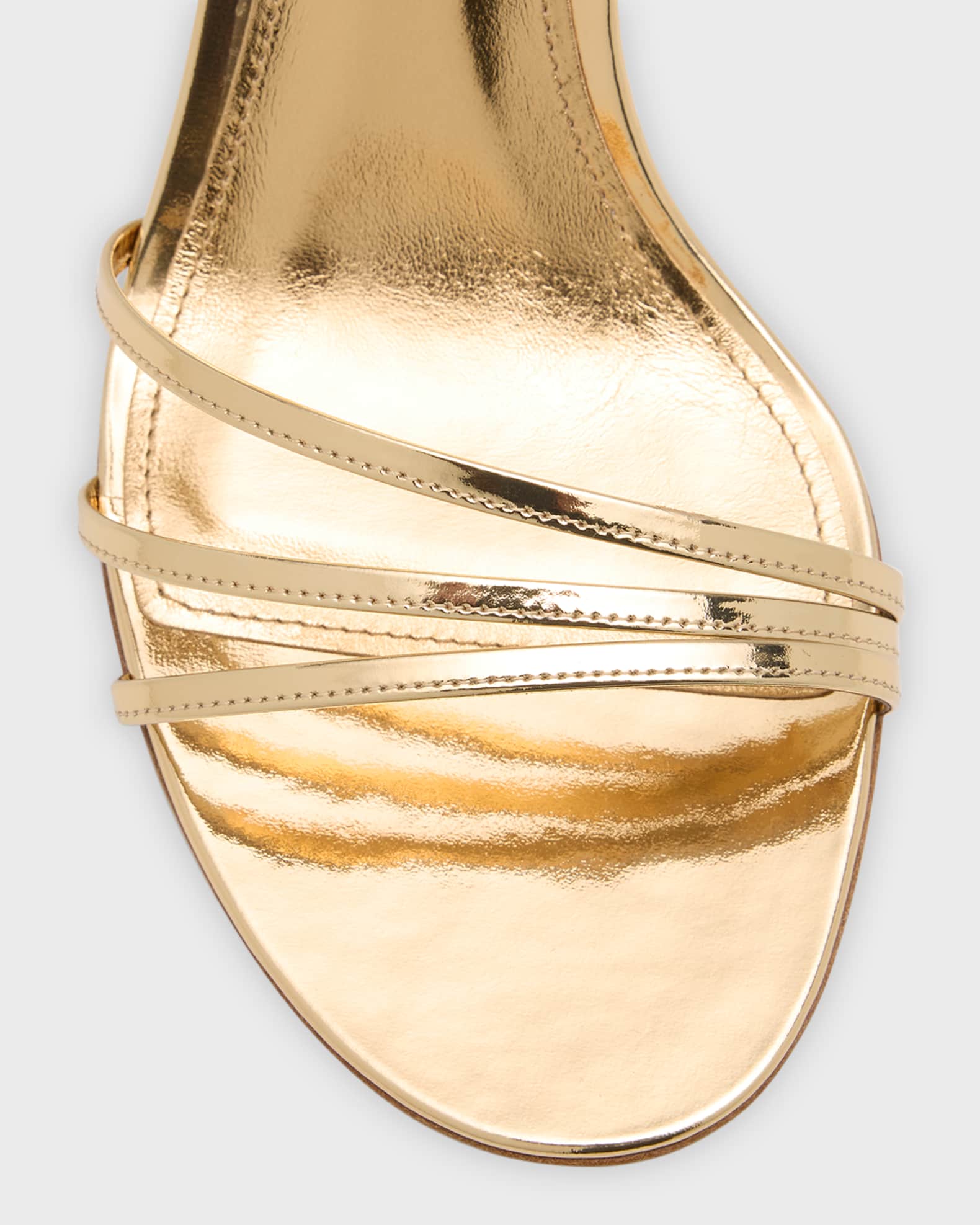 Ferragamo Denise Metallic Ankle-Chain Sandals | Neiman Marcus