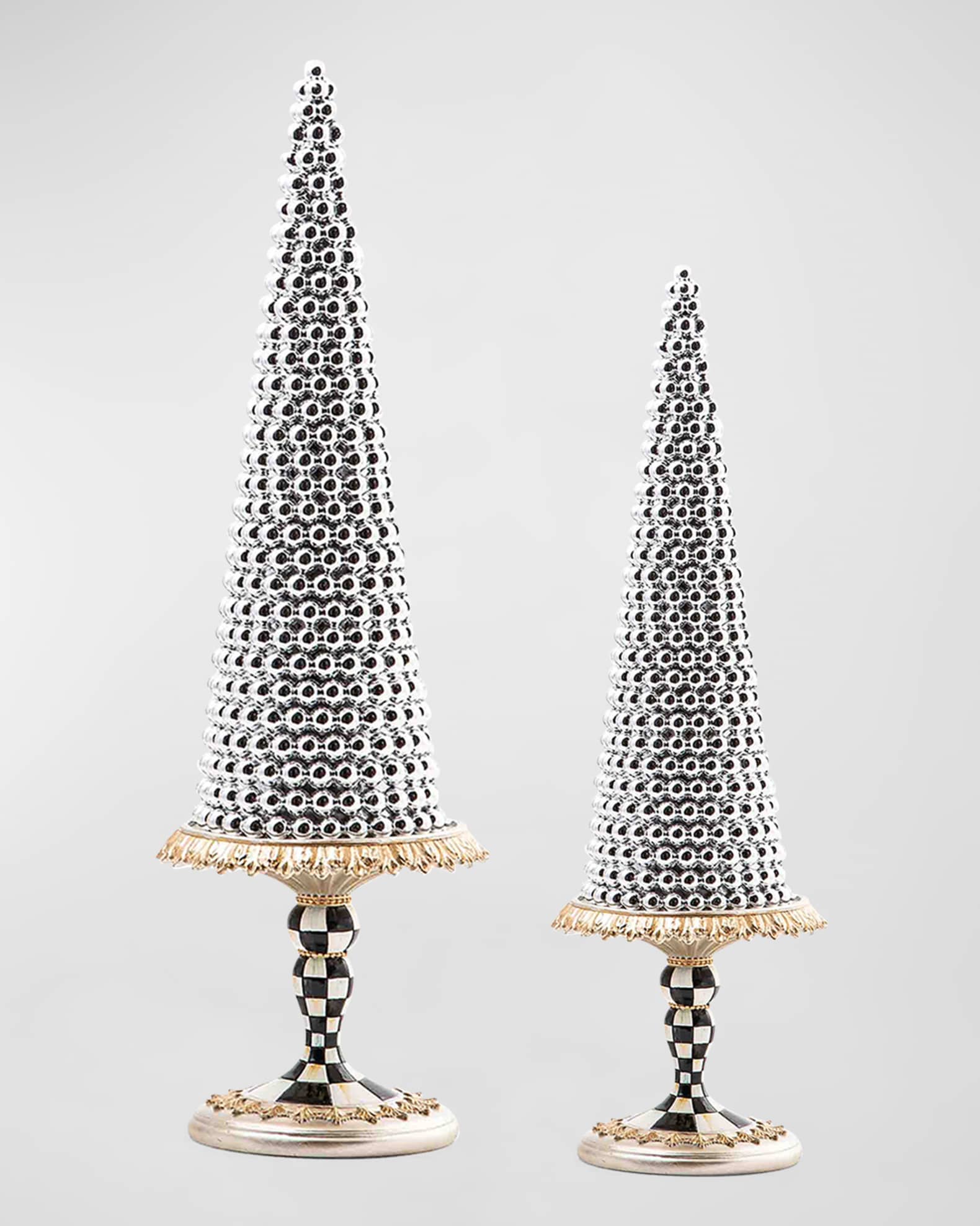 Glam Up Platinum Beaded Trees | Neiman Marcus