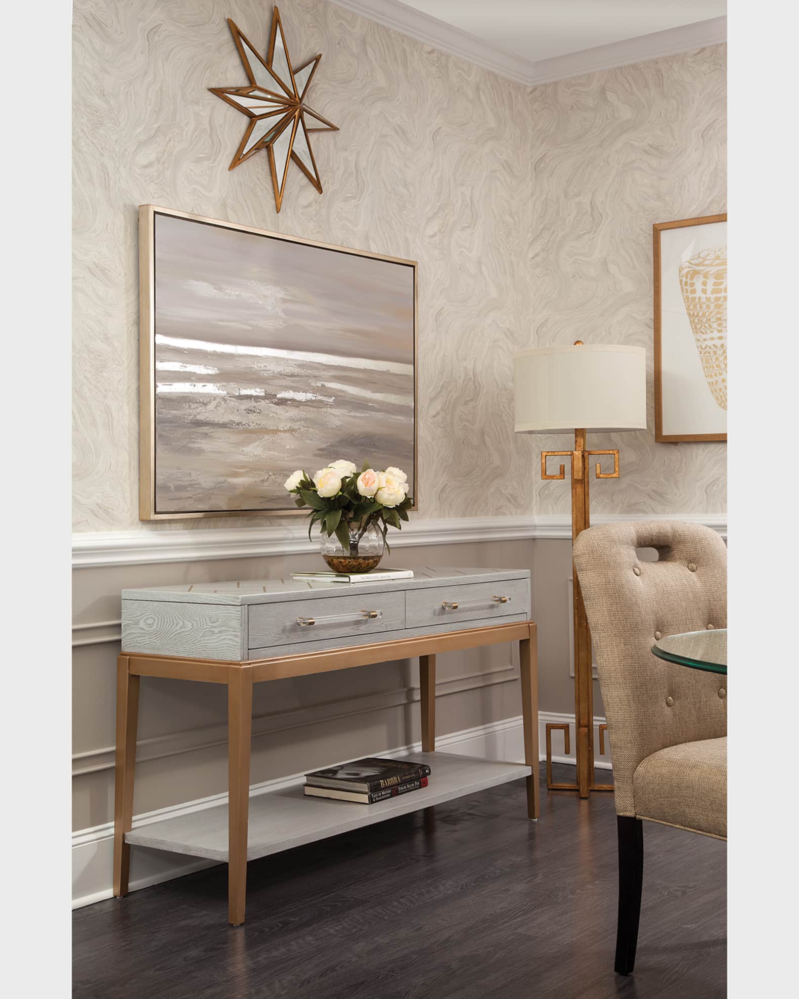 Katherine Noble by BMC Perrine Gray Console Table | Neiman Marcus