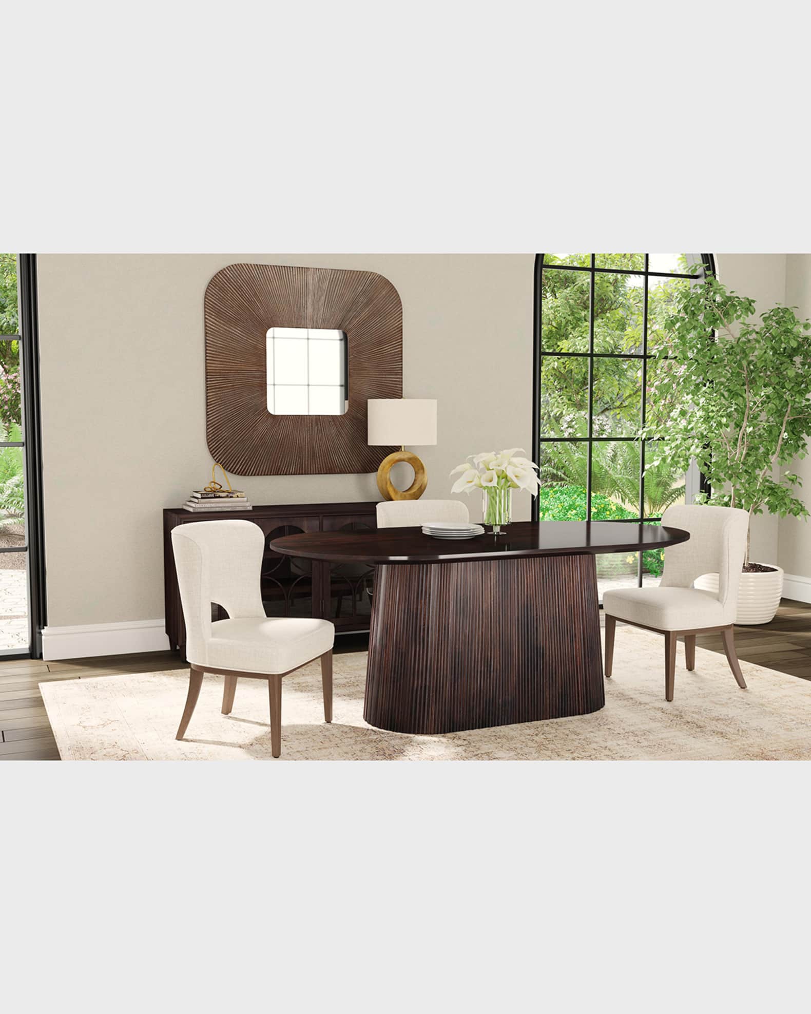 Katherine Noble by BMC Mina 79" Oval Dining Table | Neiman Marcus