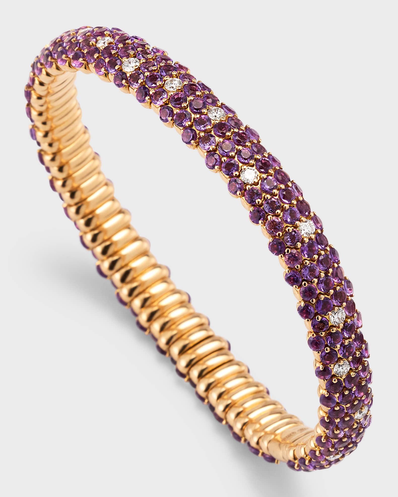 ZYDO 18K Rose Gold Bracelet with Diamonds and Amethyst | Neiman Marcus