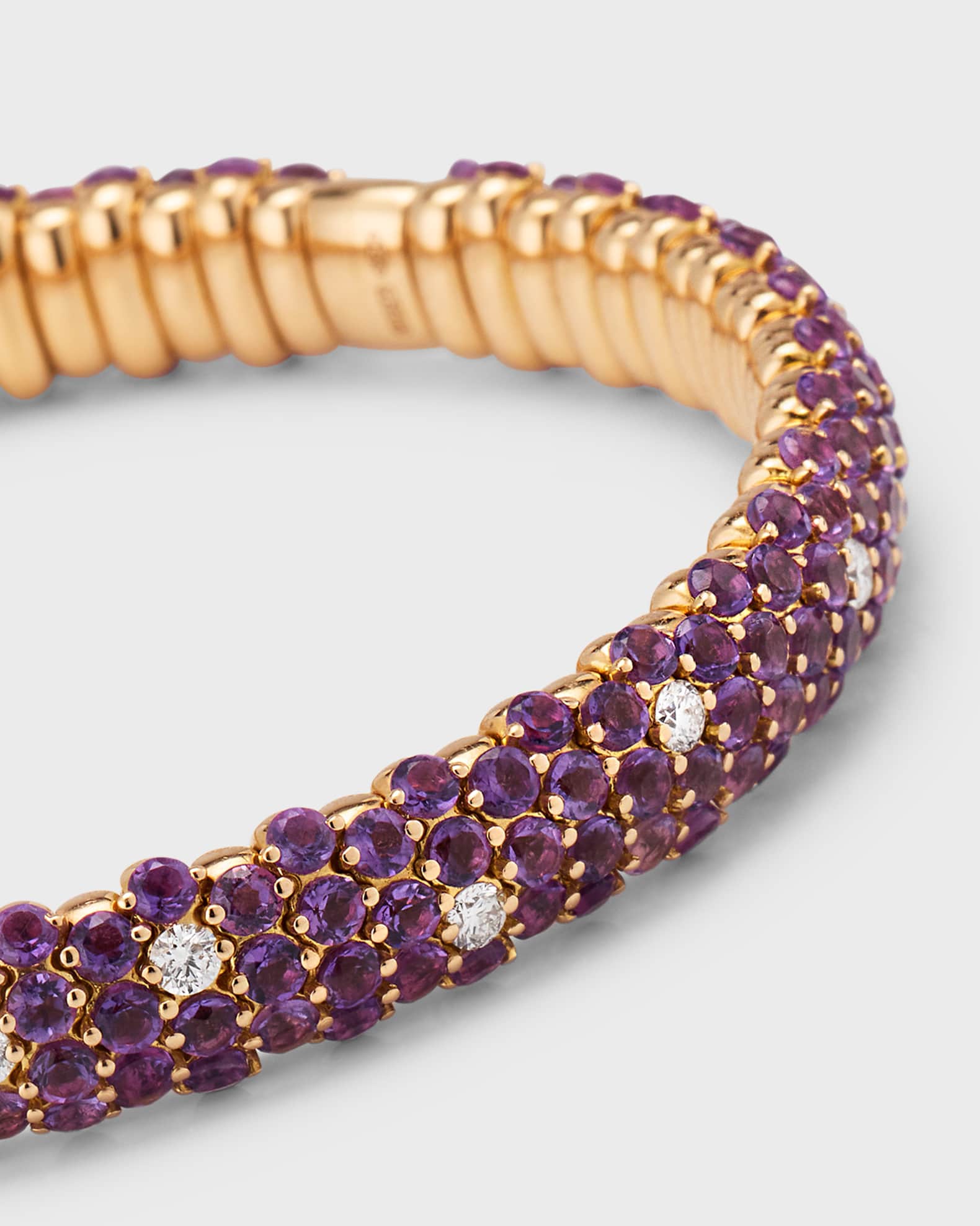 ZYDO 18K Rose Gold Bracelet with Diamonds and Amethyst | Neiman Marcus