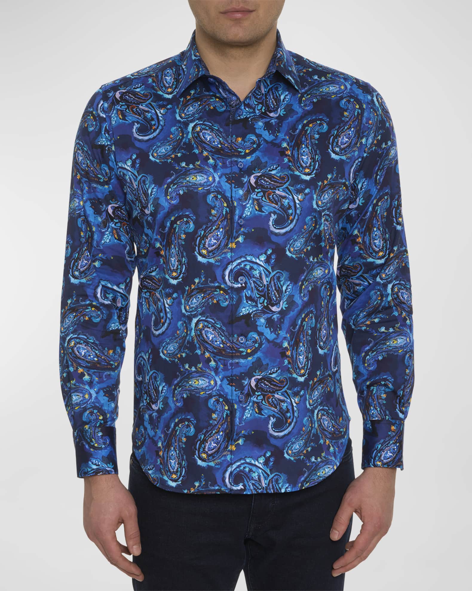 Robert Graham Men's Tangier Cotton-Stretch Sport Shirt | Neiman Marcus