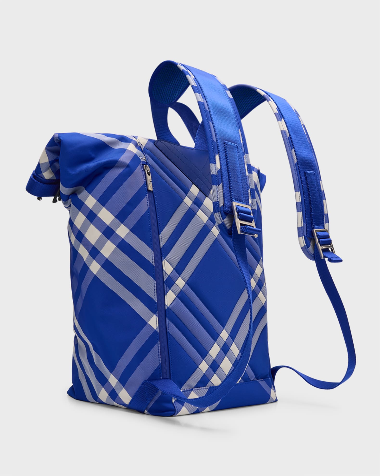 Burberry Men's Check Roll-Top Backpack | Neiman Marcus