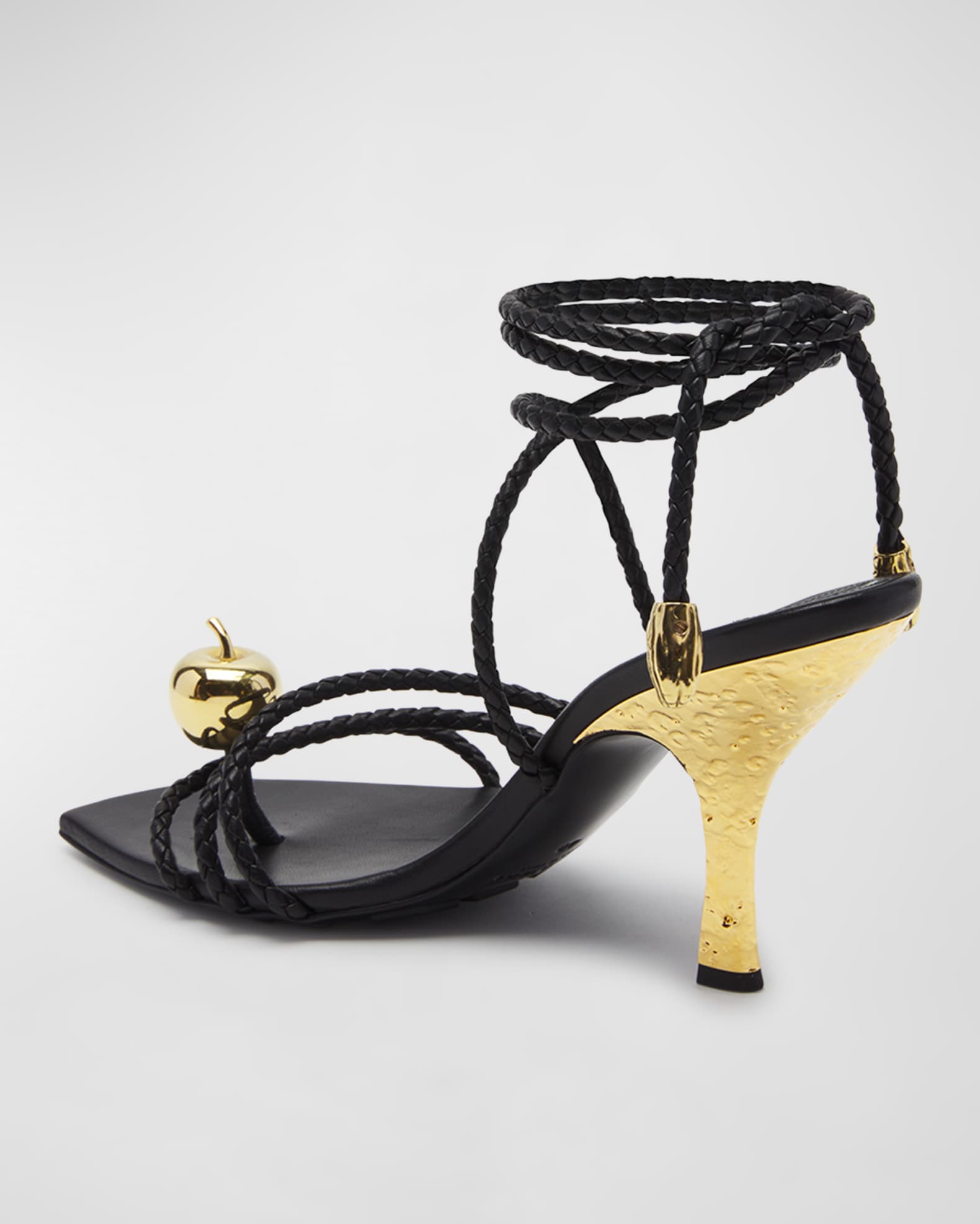 Bottega Veneta Adam Strappy Apple Ankle-Wrap sandals | Neiman Marcus