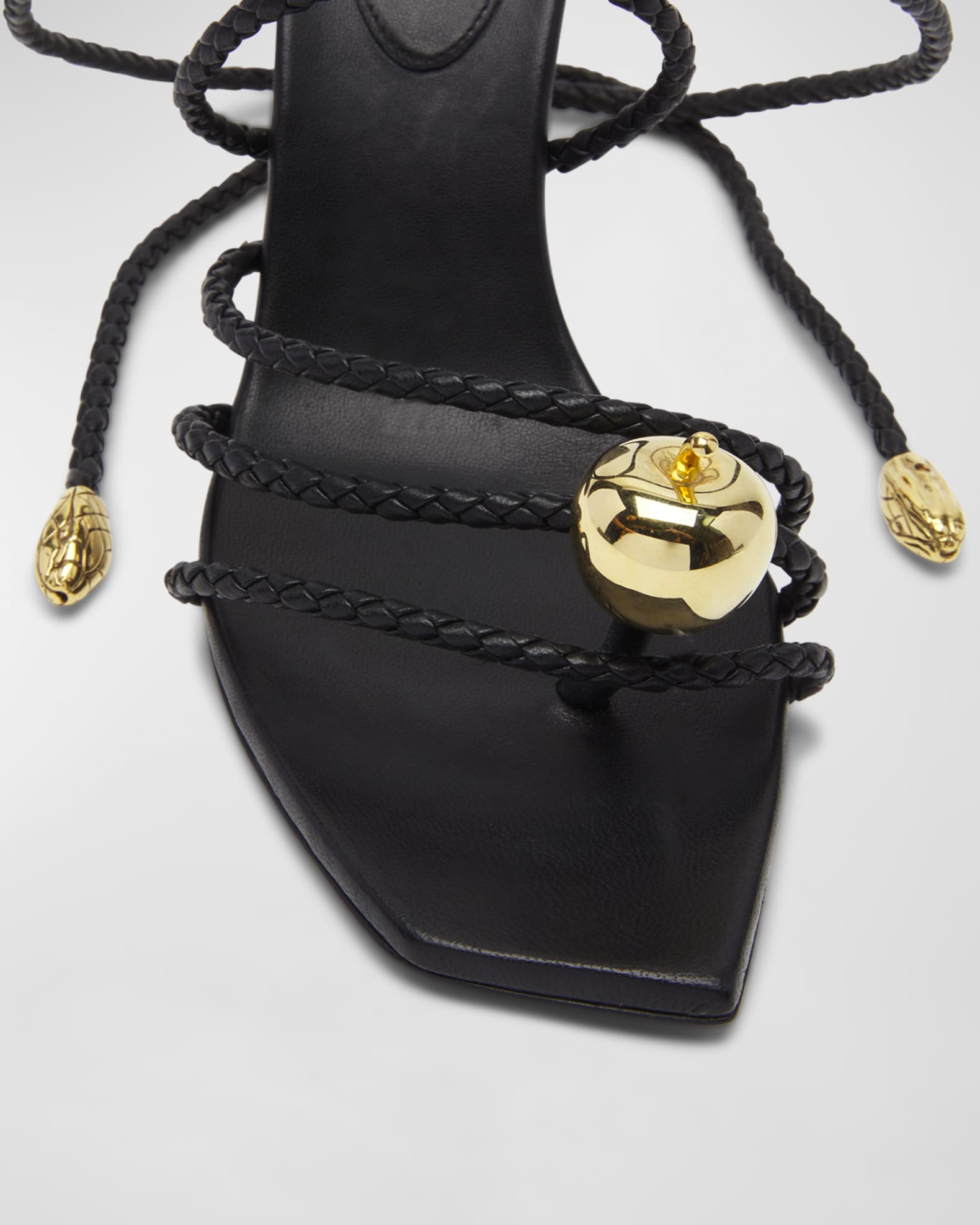 Bottega Veneta Adam Strappy Apple Ankle-Wrap sandals | Neiman Marcus