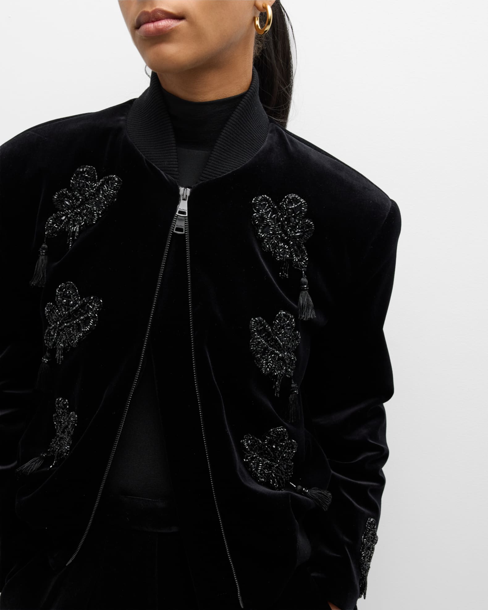 Max Mara Musette Embroidered Short Jacket | Neiman Marcus