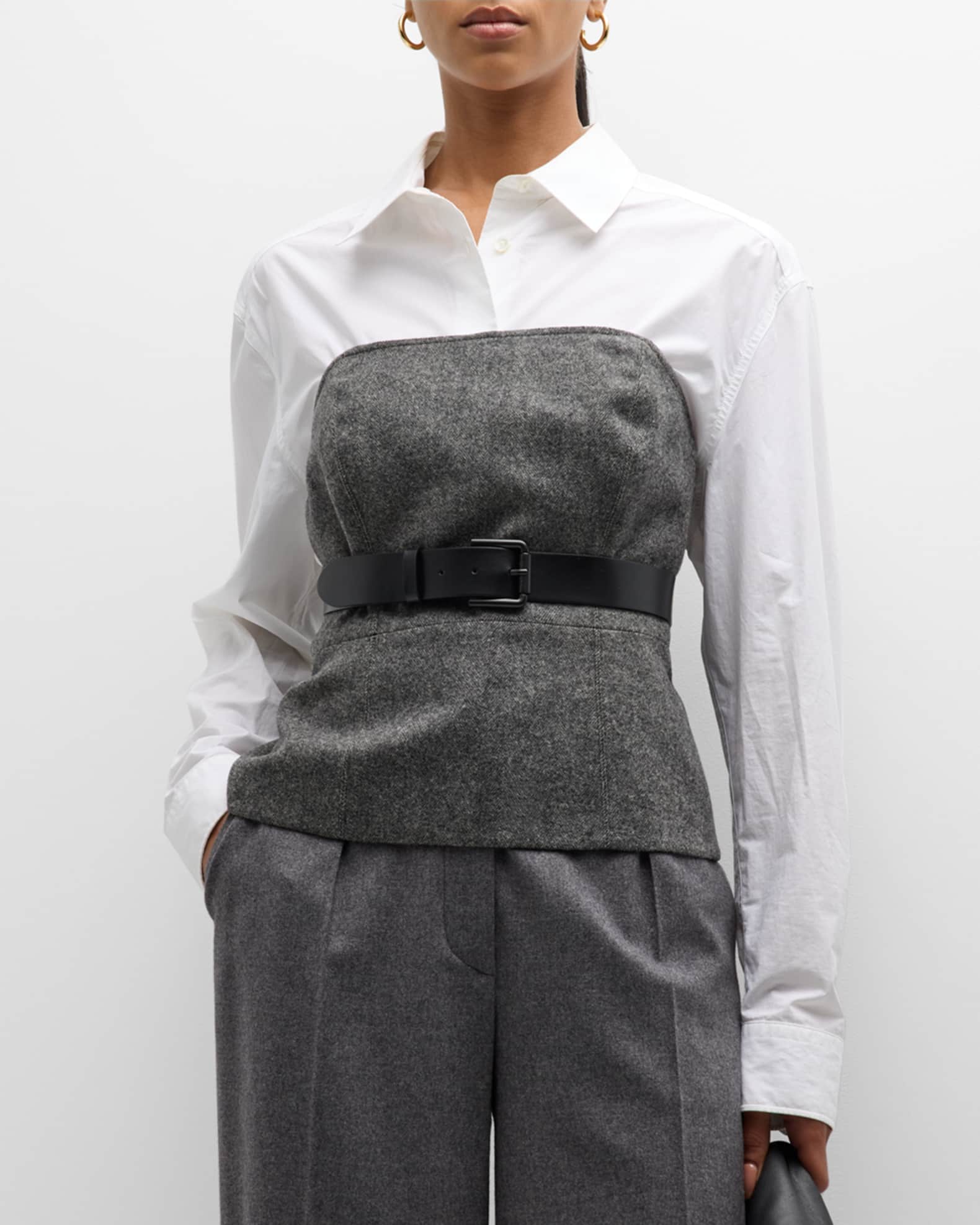 Max Mara Eliadi Strapless Wool Top | Neiman Marcus