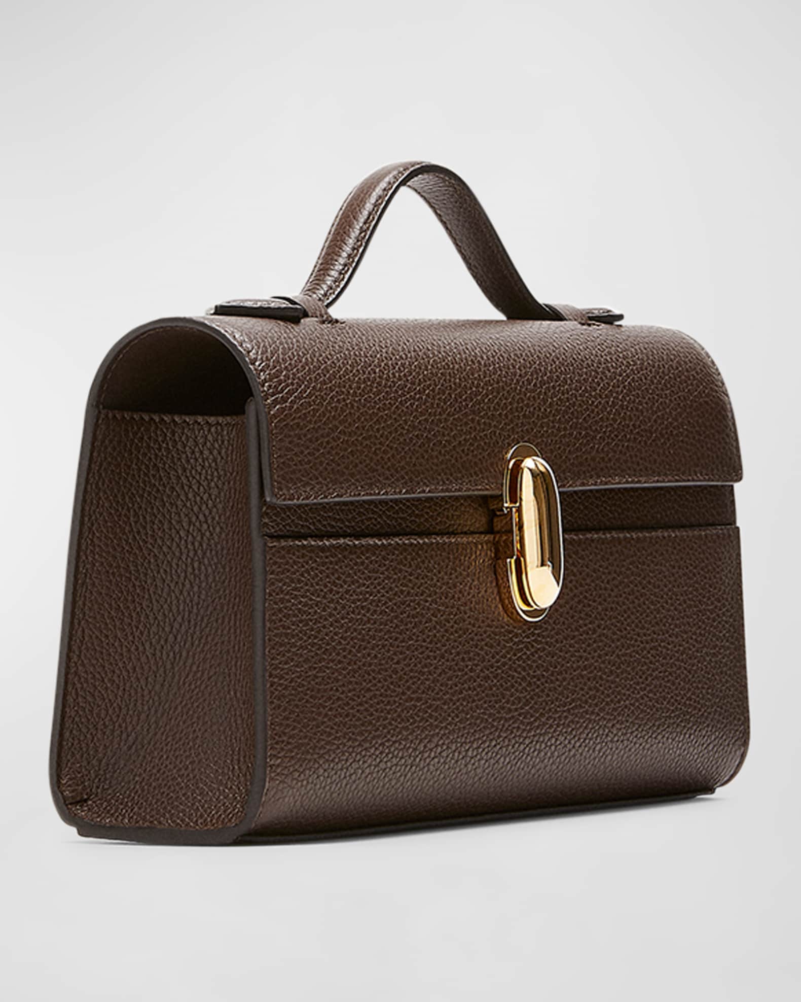 Savette The Symmetry Pochette Leather Top-Handle Bag | Neiman Marcus