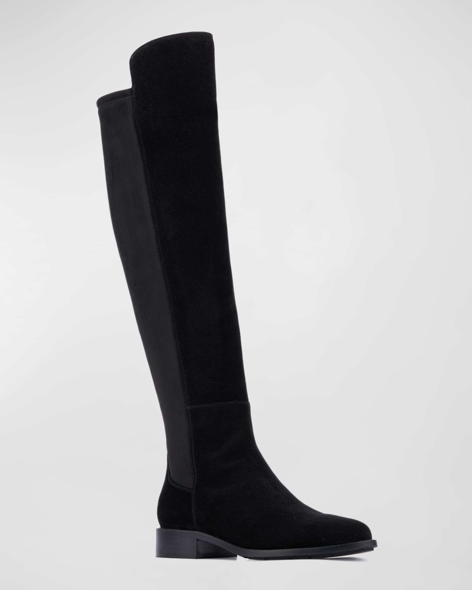 Aquatalia Natessa Stretch Suede Knee Boots | Neiman Marcus