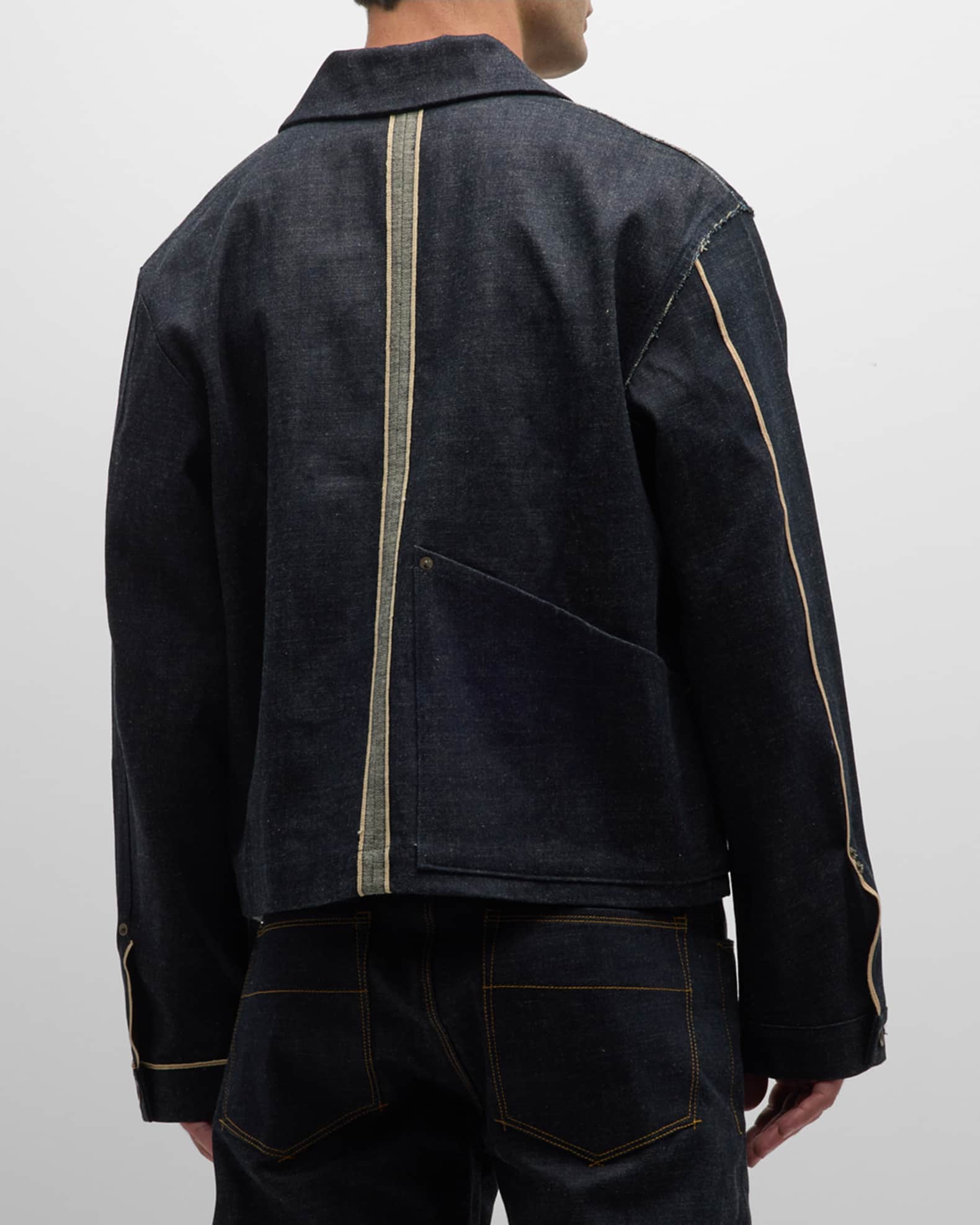 Raleigh Workshop Men's Exposed Selvedge Moto Jacket | Neiman Marcus