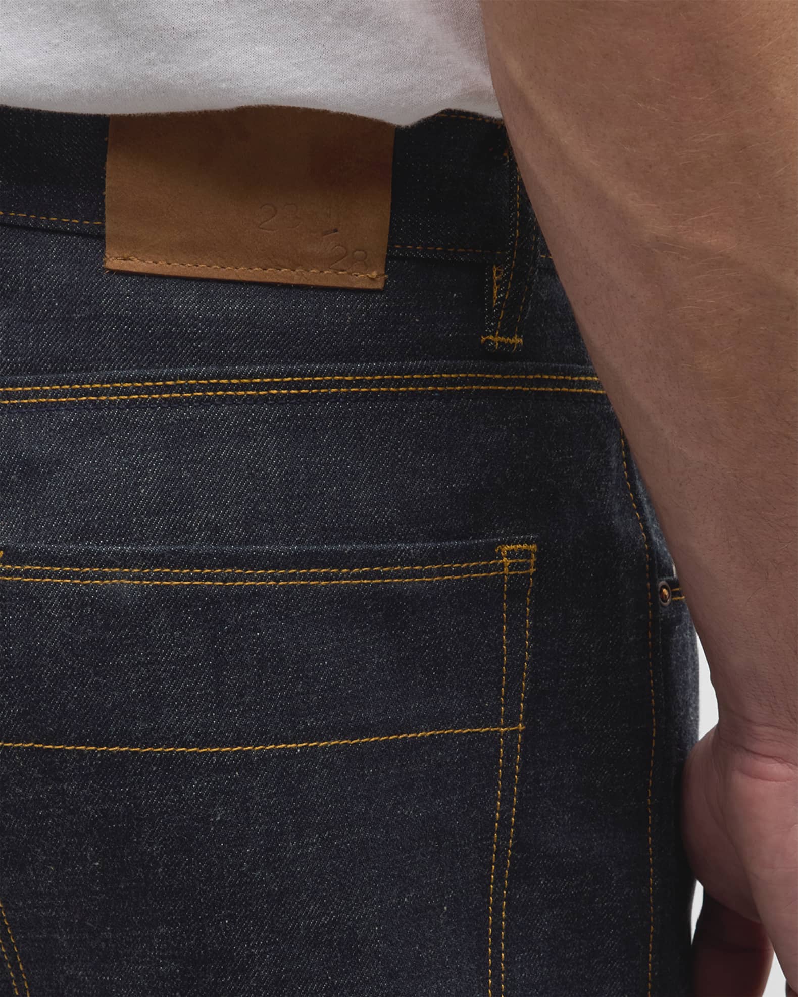 Raleigh Workshop Men's Graham Selvedge Raw Jeans | Neiman Marcus