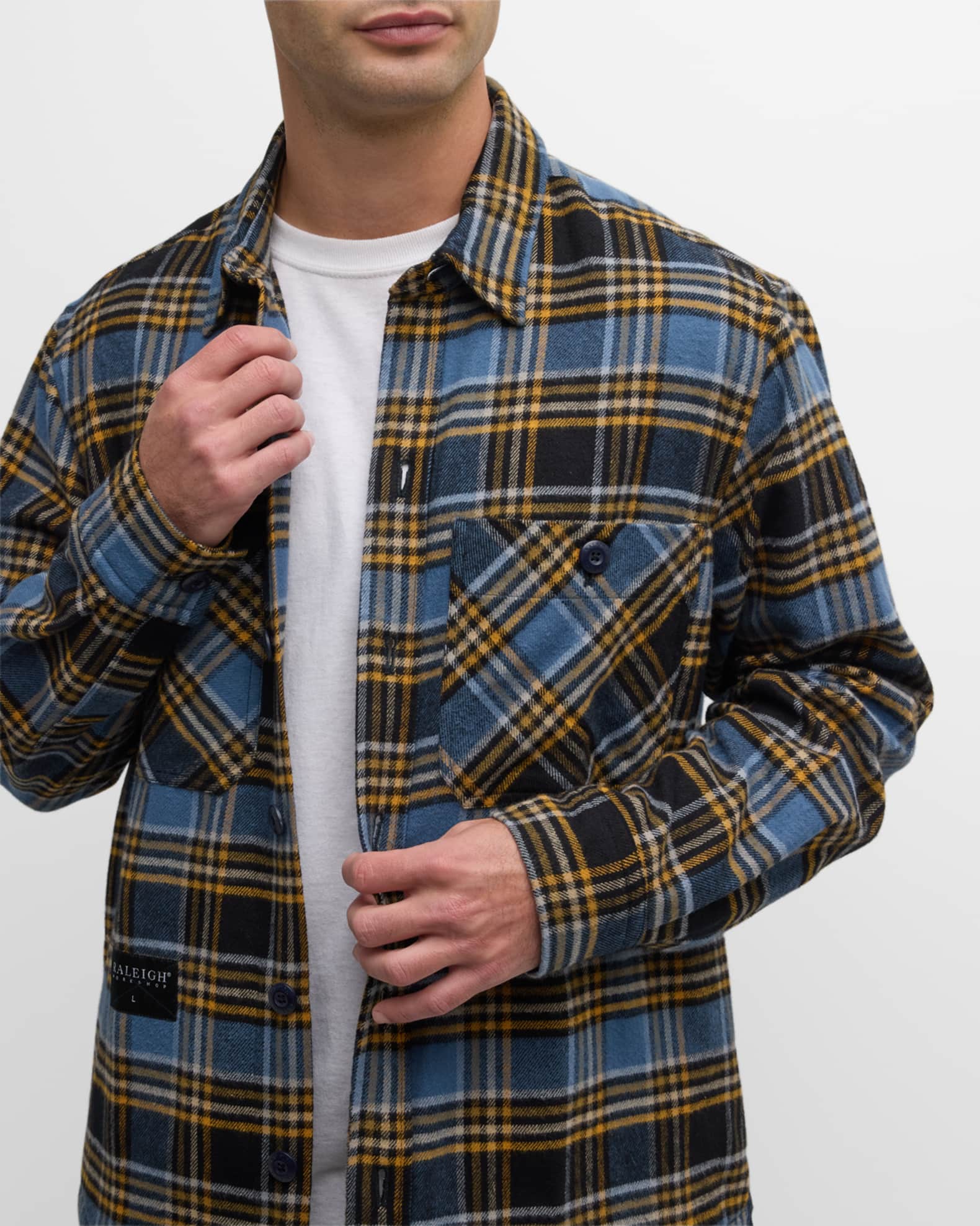 Raleigh Workshop Men's Plaid Flannel Work Shirt | Neiman Marcus