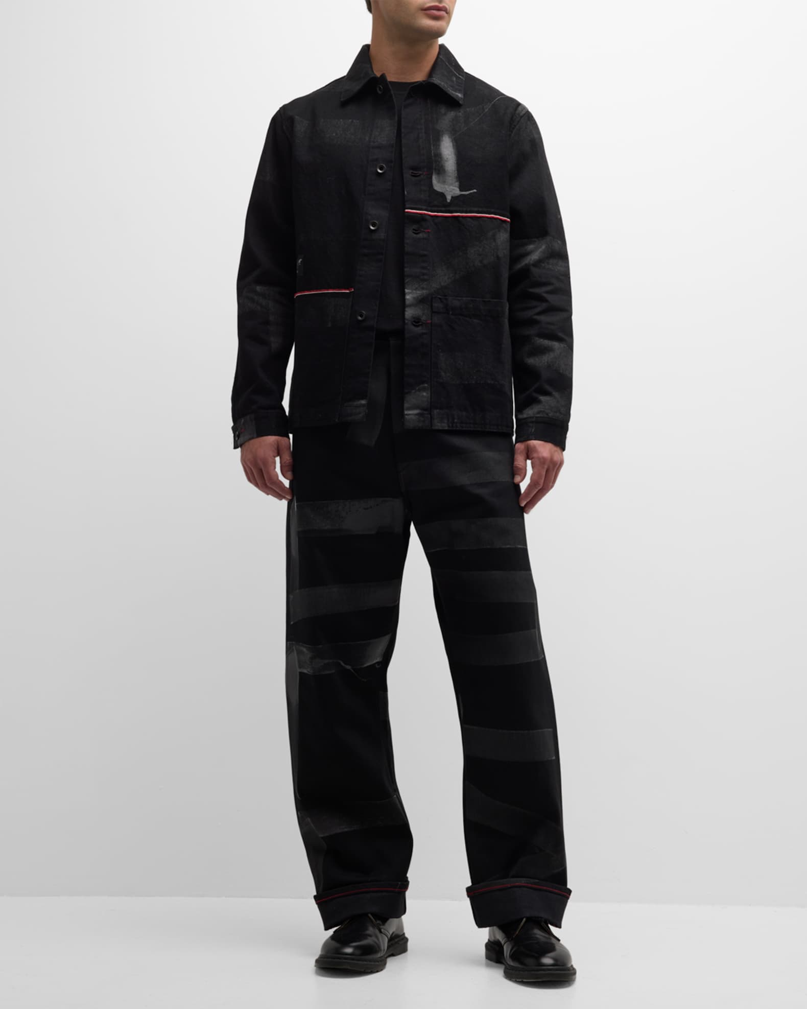 Raleigh Workshop Men's Rowan Hand-Painted Jeans | Neiman Marcus