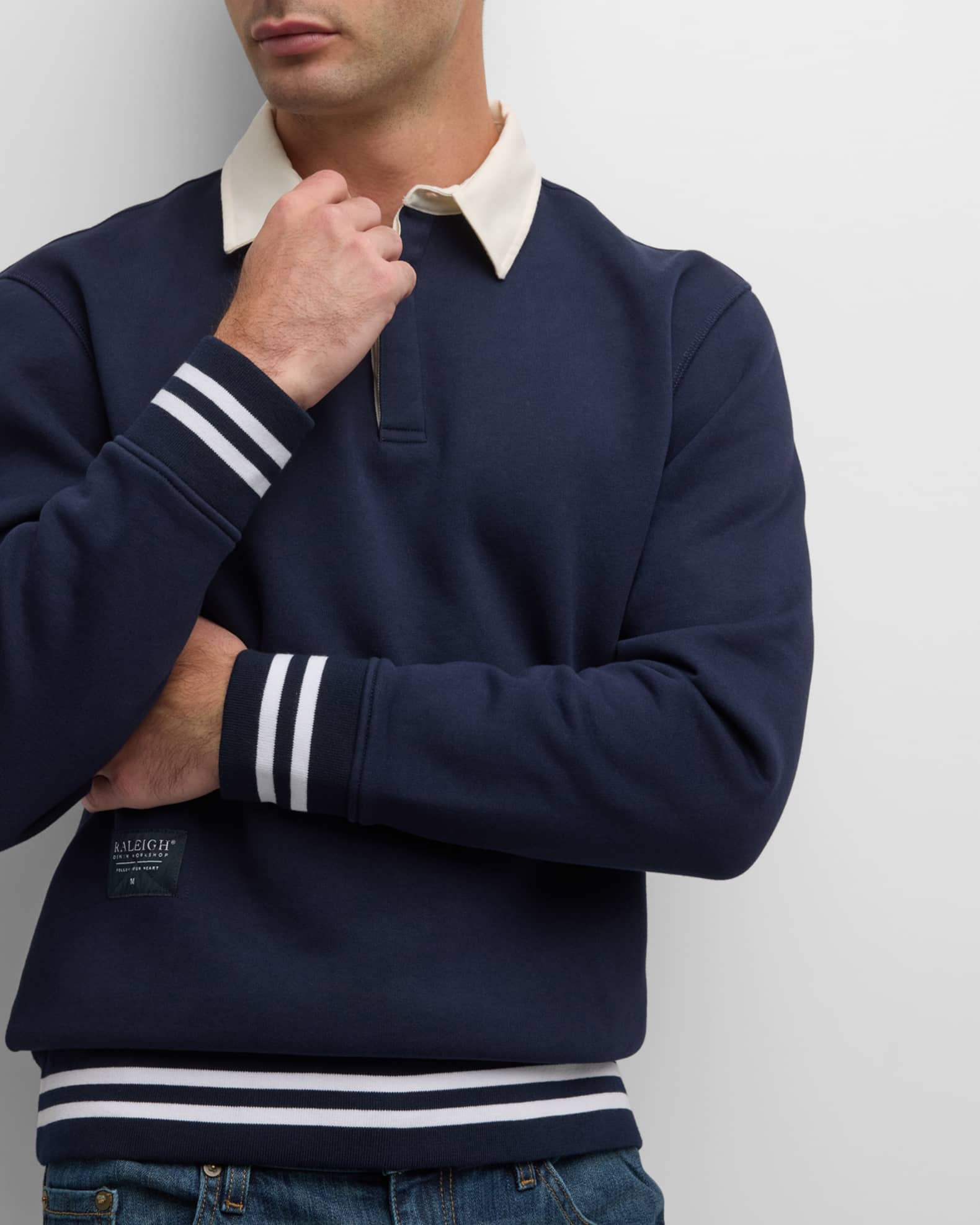 Raleigh Workshop Men's Cotton Rugby Sweatshirt | Neiman Marcus