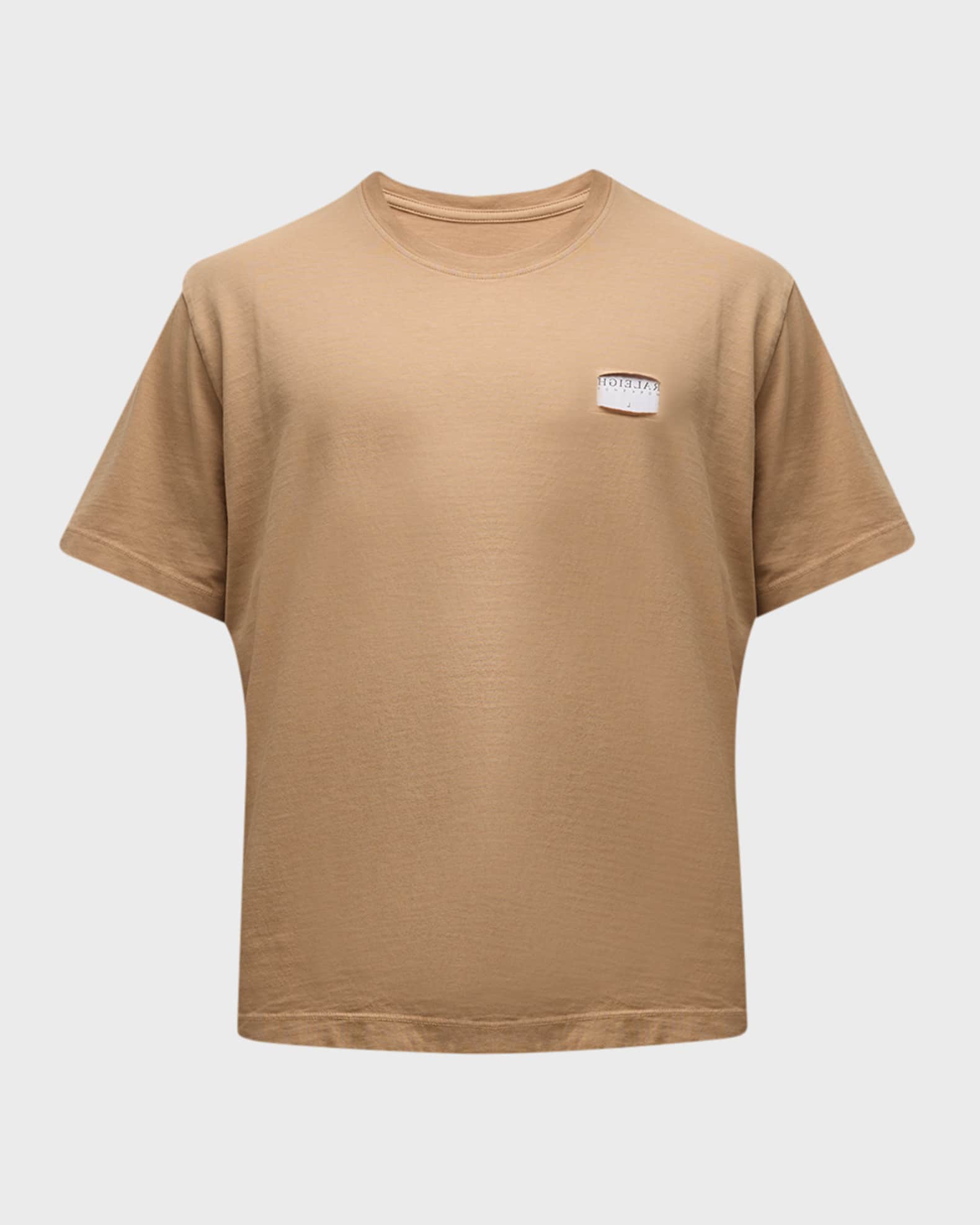 Raleigh Workshop Men's Label Cotton T-Shirt, Khaki | Neiman Marcus