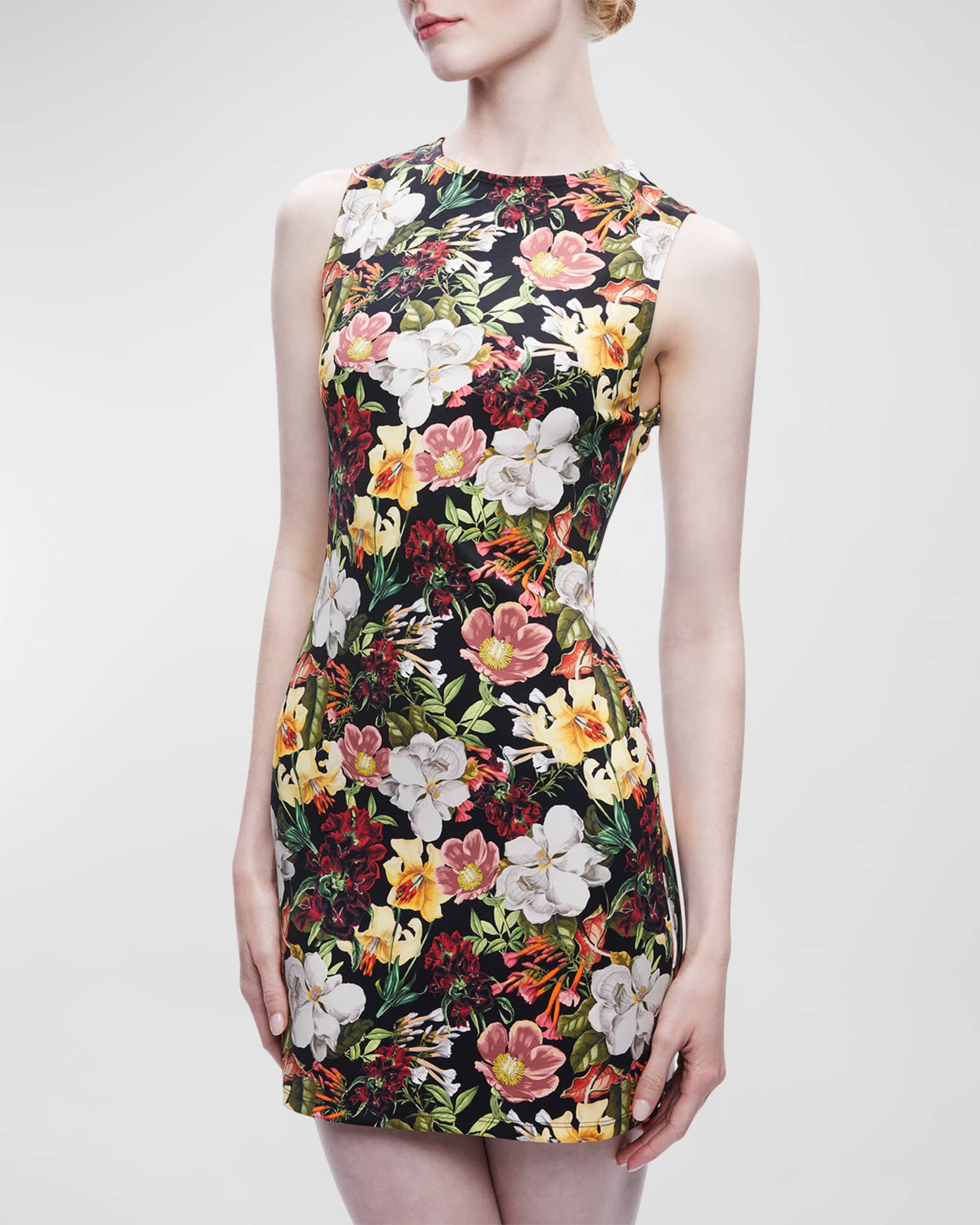 Alice + Olivia Wynell Sleeveless Fitted Mini Dress | Neiman Marcus