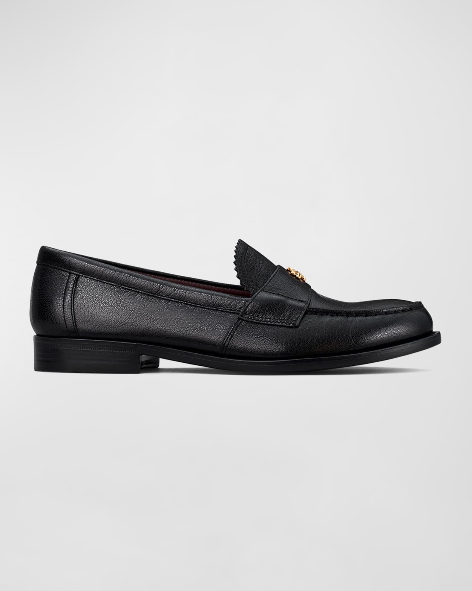 Tory Burch Perri Leather Mini Medallion Loafers | Neiman Marcus