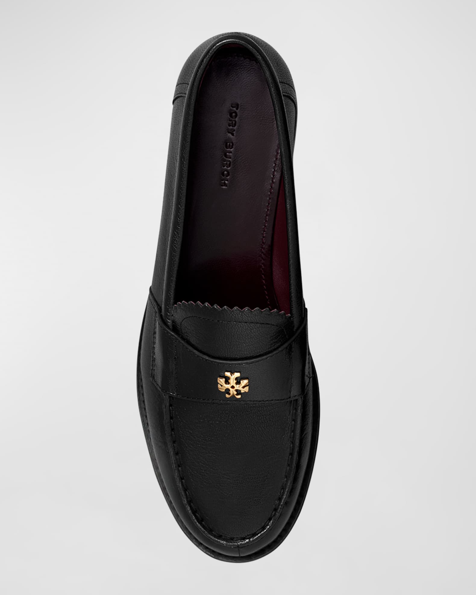 Tory Burch Perri Leather Mini Medallion Loafers | Neiman Marcus