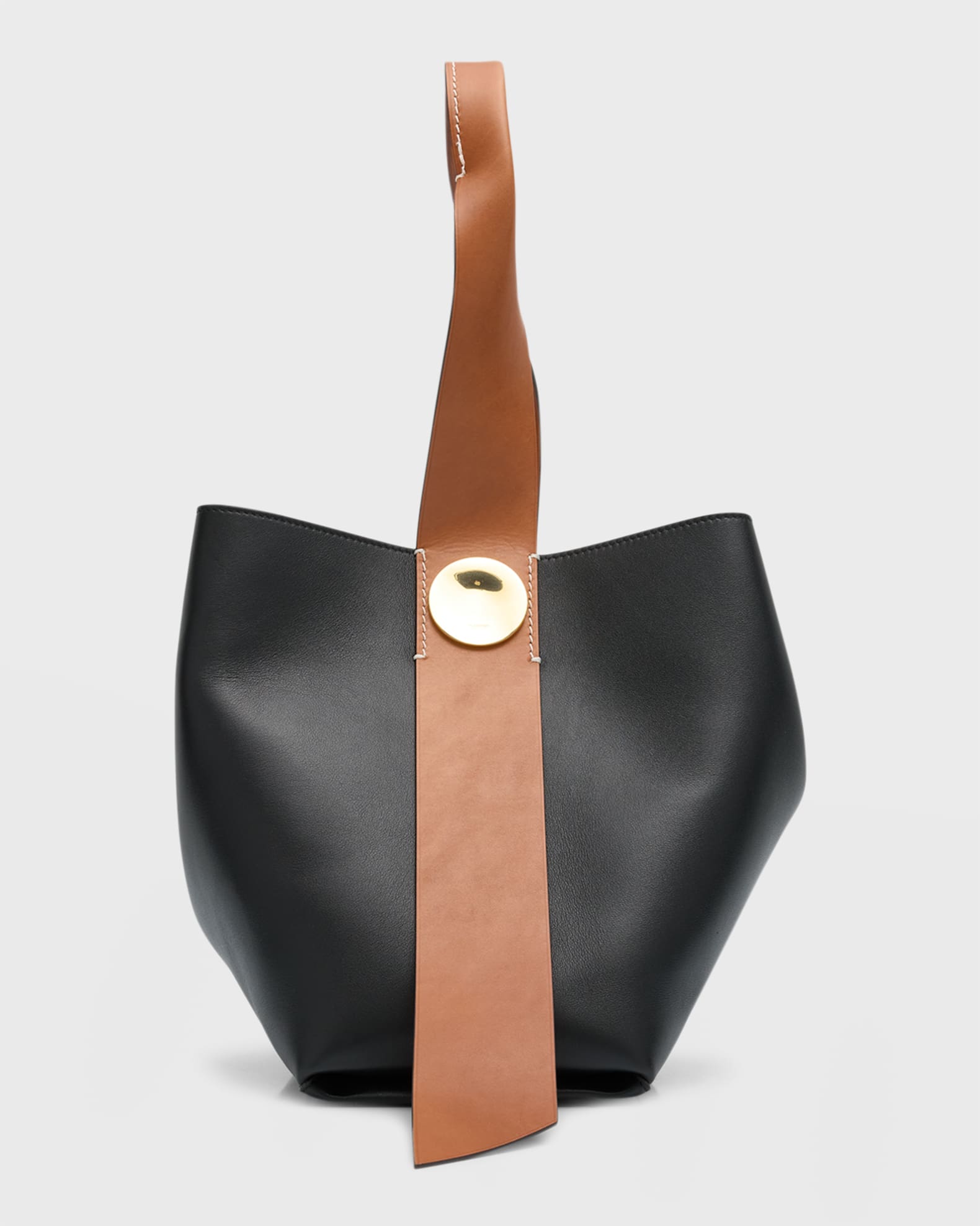 Jil Sander Small Twisted Leather Top-Handle Bag | Neiman Marcus