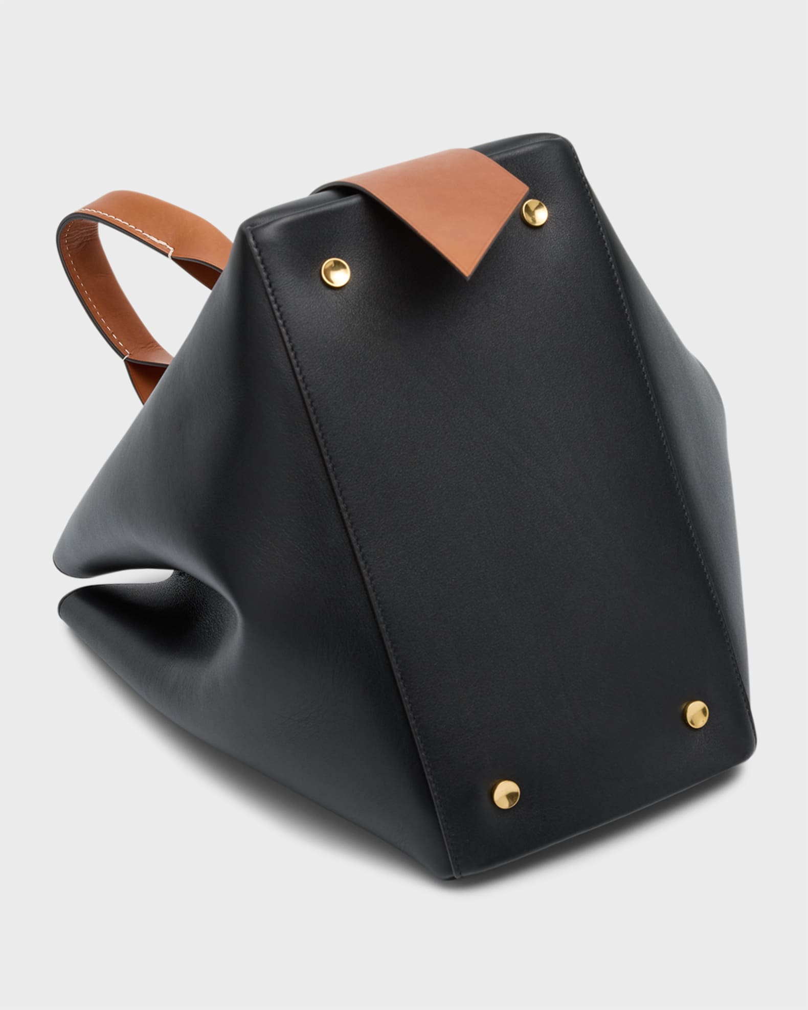Jil Sander Small Twisted Leather Top-Handle Bag | Neiman Marcus