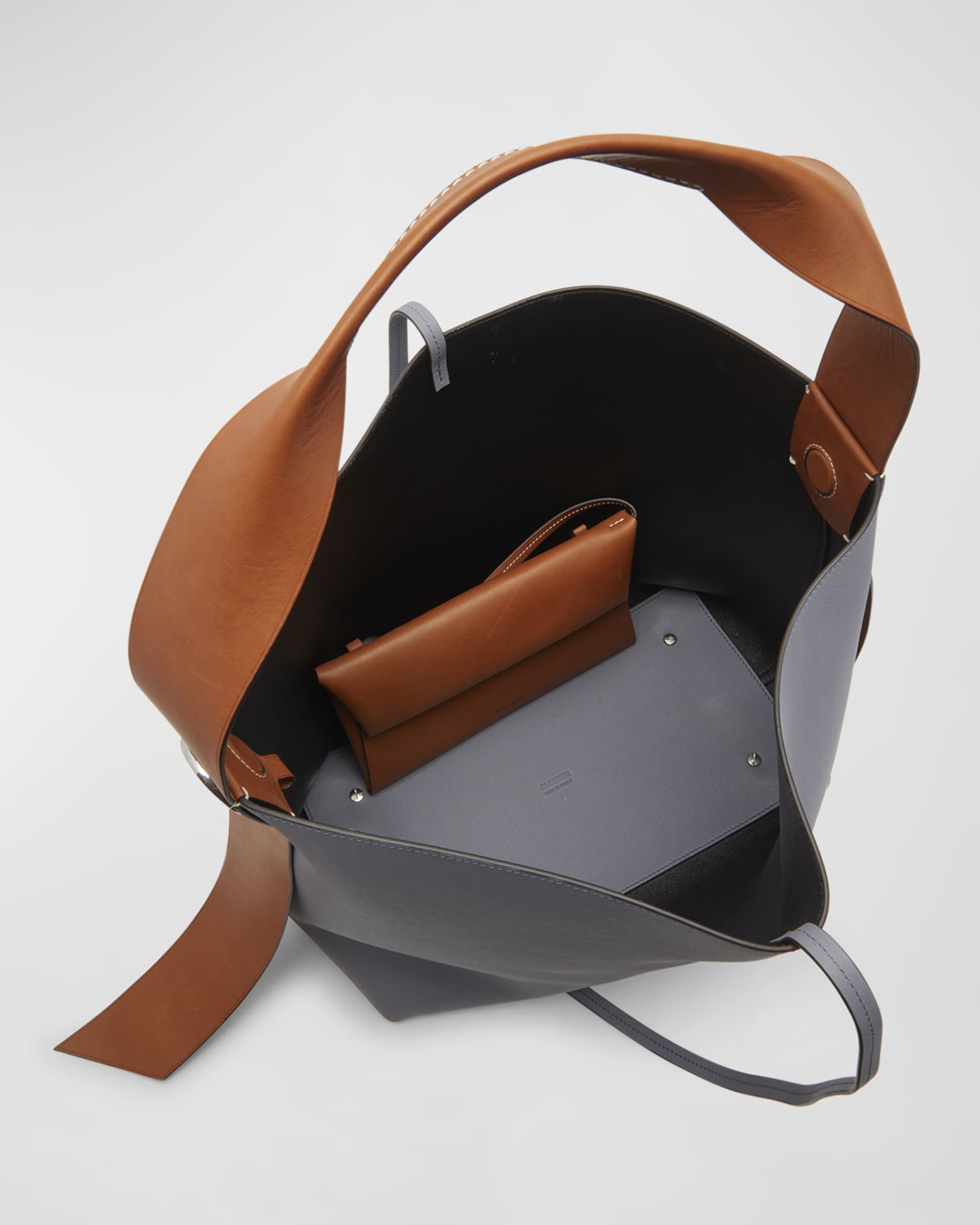 Jil Sander Twisted Medium Leather Hobo Bag | Neiman Marcus