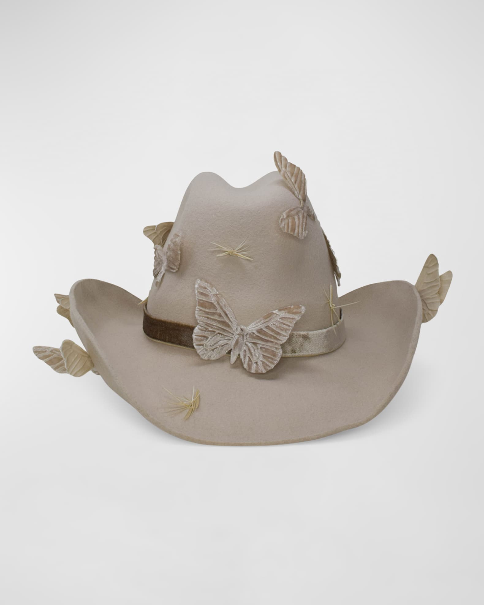 Gigi Burris Britney Butterfly Felt Western Hat | Neiman Marcus