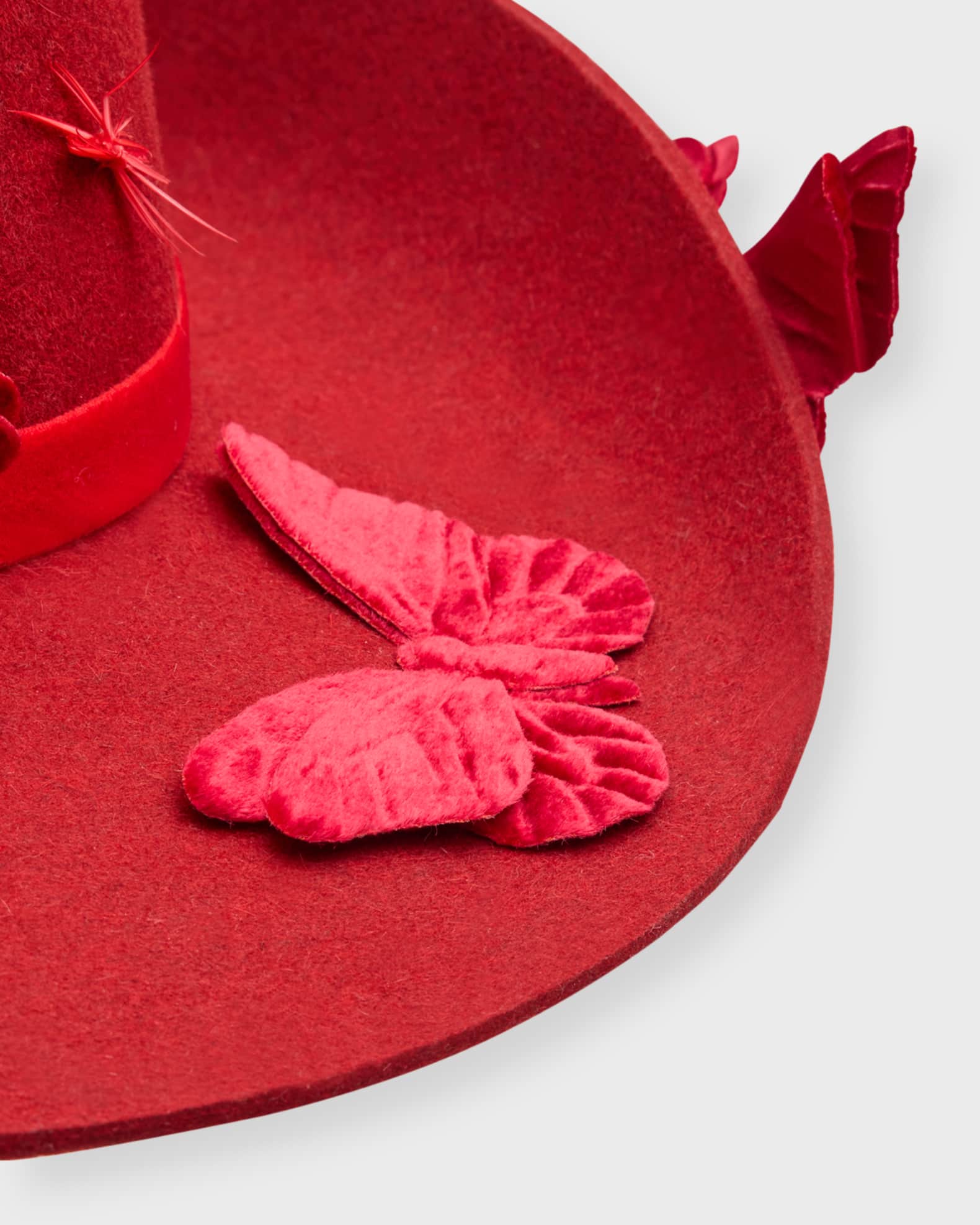 Gigi Burris Britney Butterfly Applique Felt Cowboy Hat | Neiman Marcus