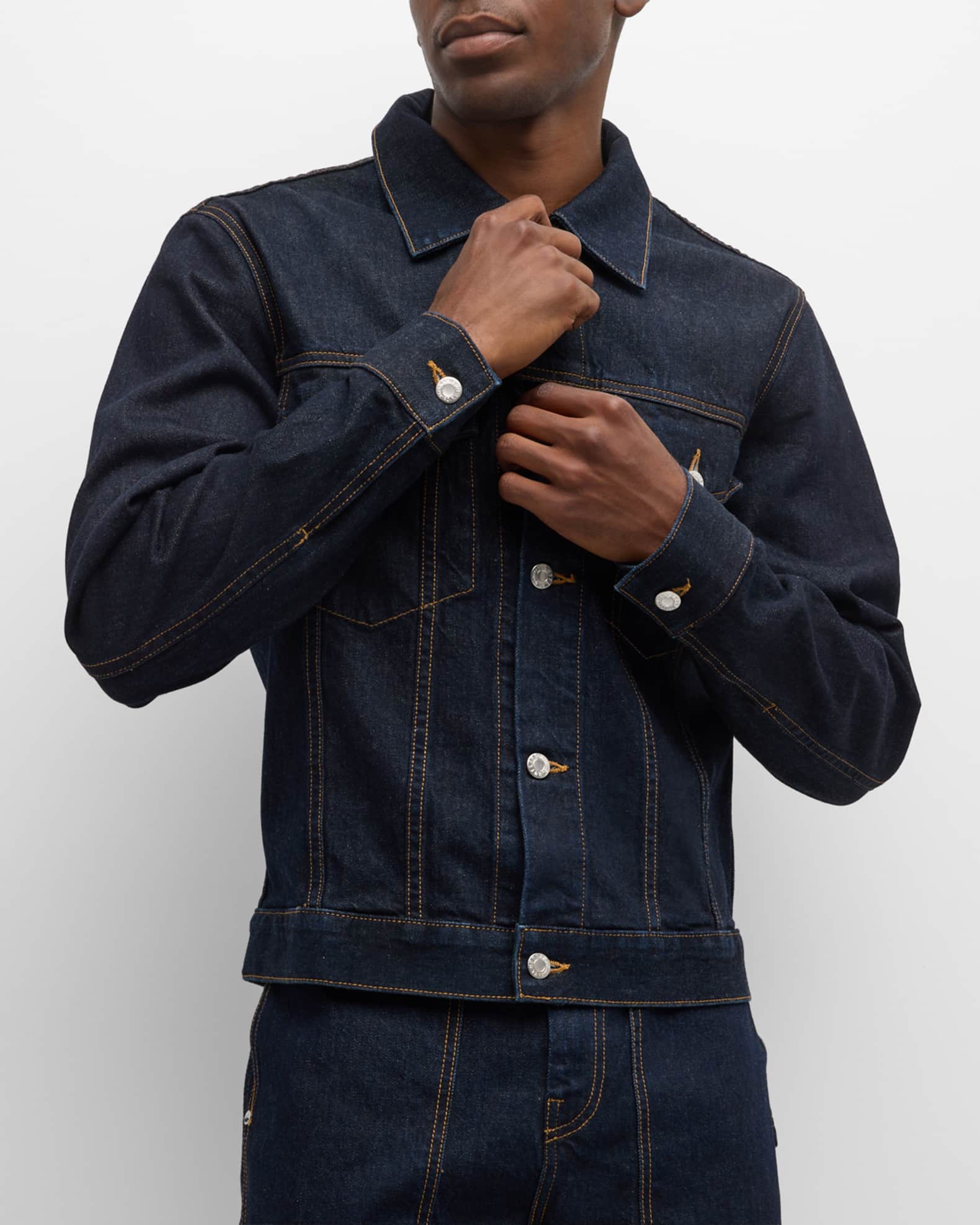 Helmut Lang Men's Denim Trucker Jacket | Neiman Marcus