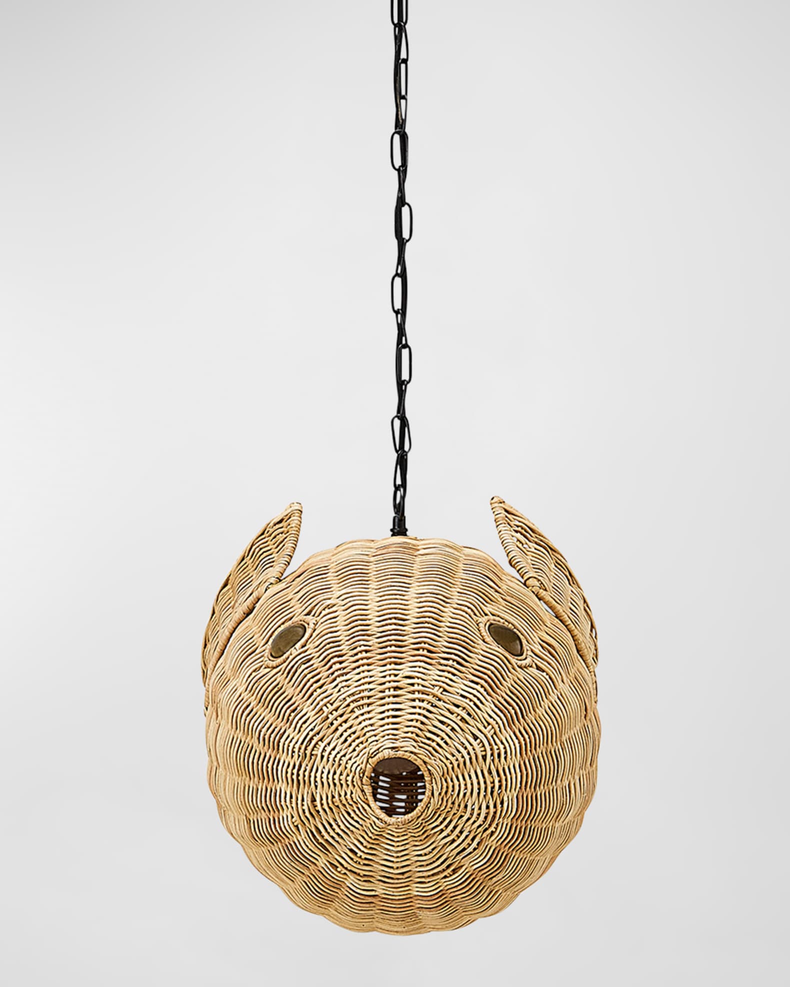Jonathan Adler Wicker Blowfish Small Pendant, 24" | Neiman Marcus