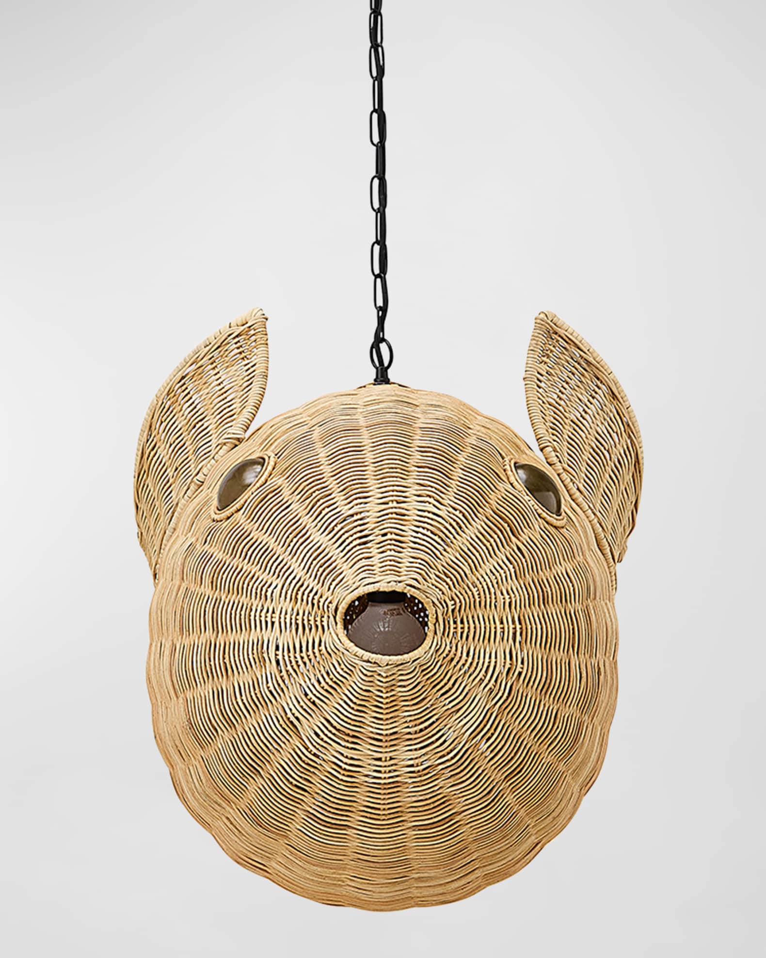 Jonathan Adler Wicker Blowfish Medium Pendant, 36" | Neiman Marcus